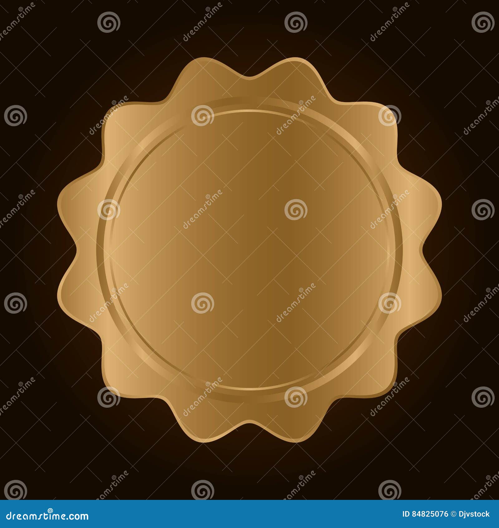Blank Metallic Label or Seal Icon Image Stock Illustration ...