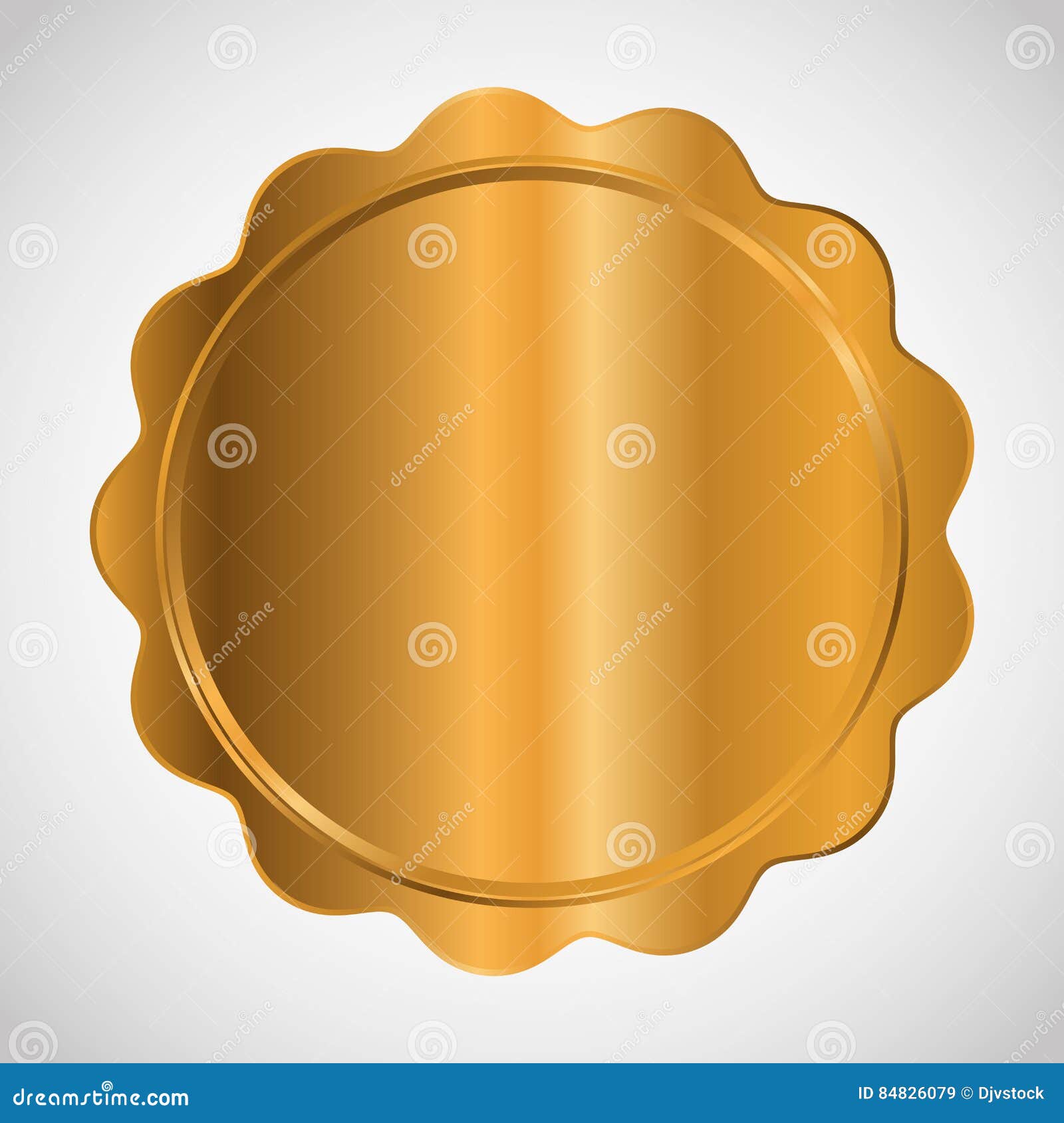 Blank Metallic Label or Seal Icon Image Stock Illustration ...