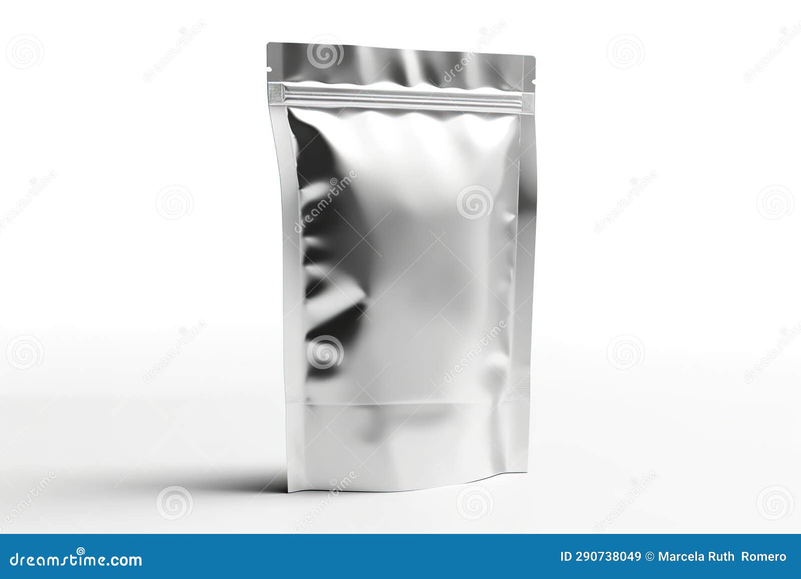 Blank Metallic Silver Packaging, Mock Up Style. AI Generated Stock ...