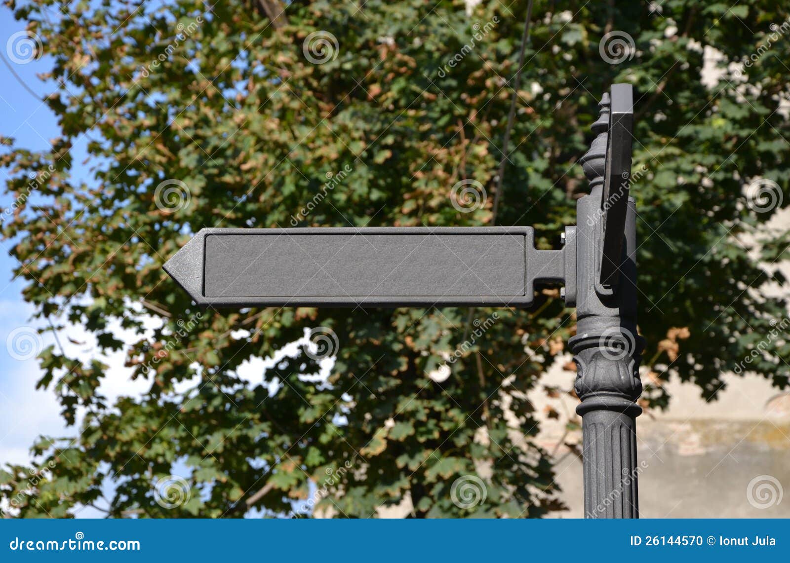 Blank metallic street sign stock photo. Image of help - 26144570