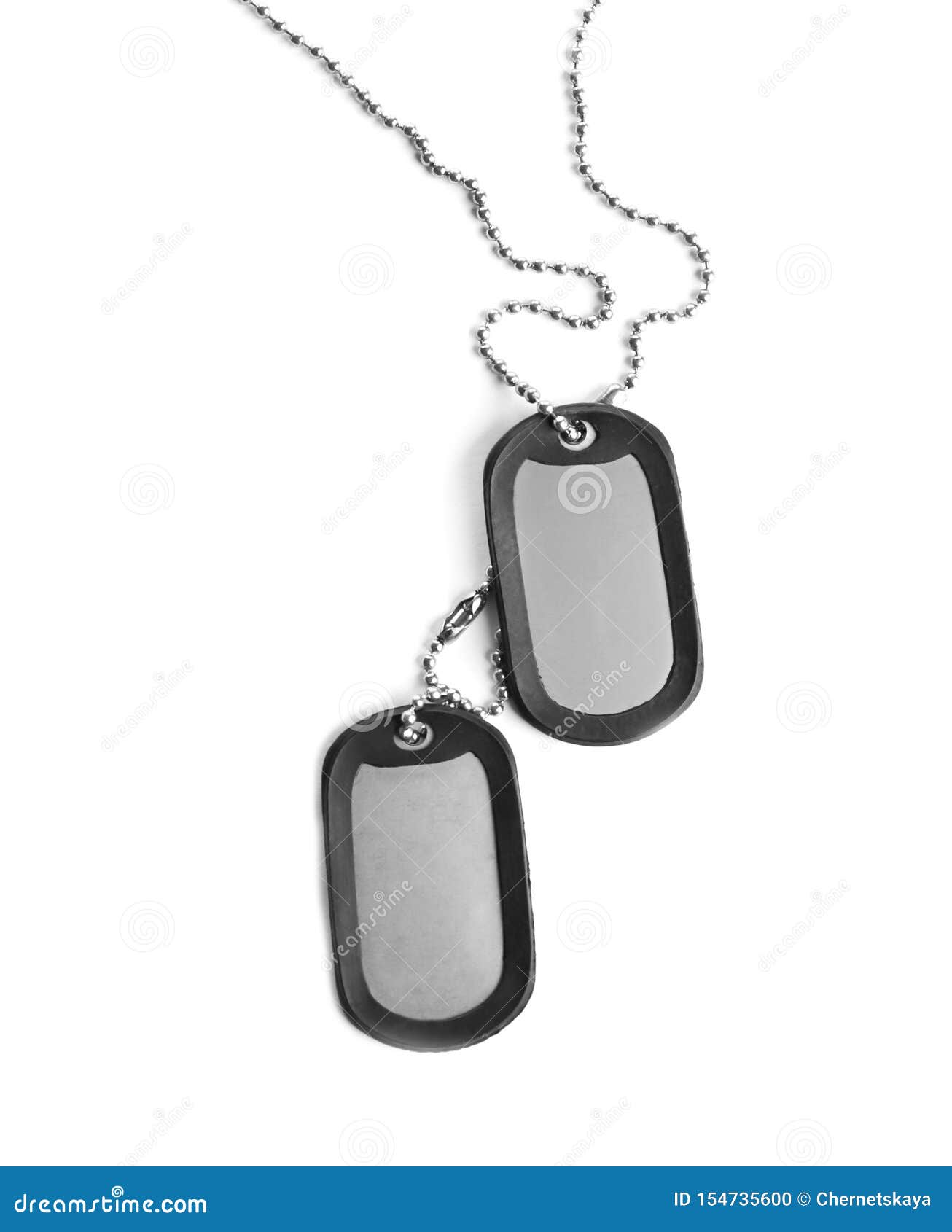 Blank Military ID Tags Isolated Stock Photo - Image of label, safety ...