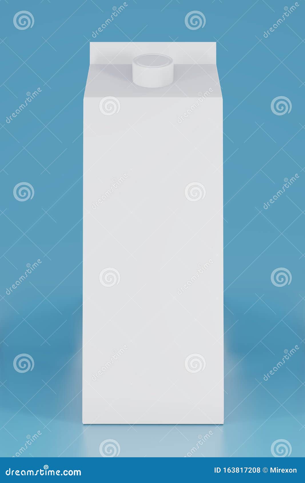 Blank Milk Box. Retail Package Mockup Stock Illustration - Illustration ...