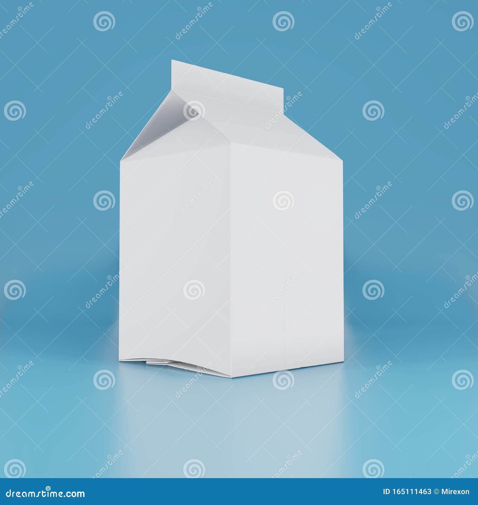 Blank Milk Box. Retail Package Mockup Stock Illustration - Illustration ...