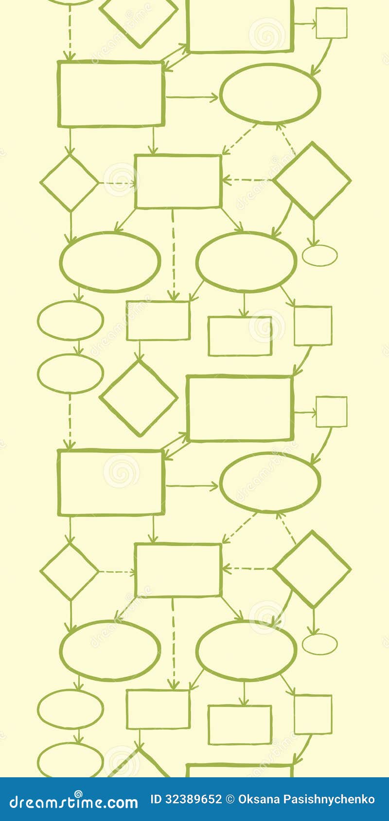 Blank Mind Map Vertical Seamless Pattern Stock Vector - Illustration of ...