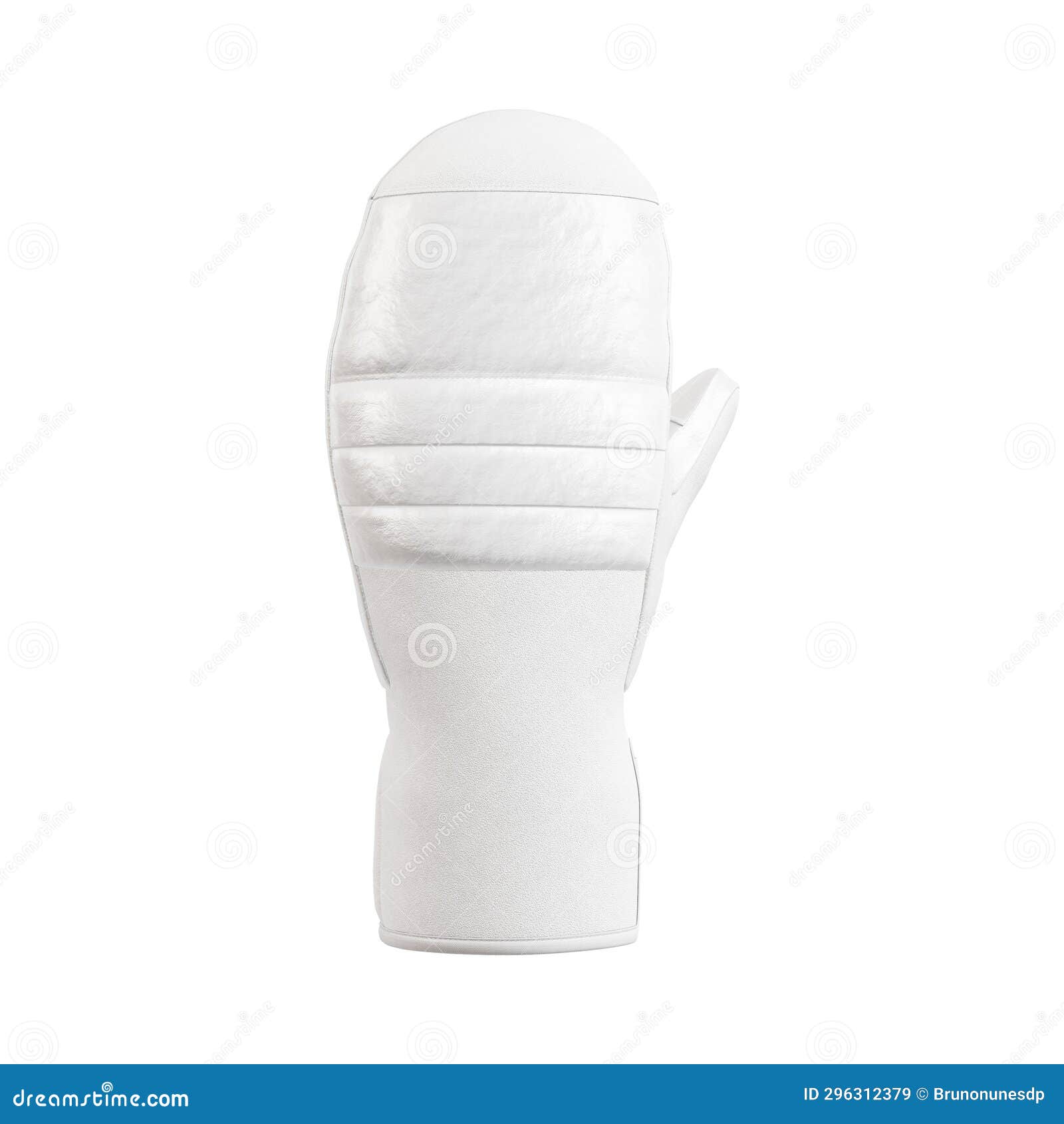A Blank Mitten Image Isolated on a White Background Stock Illustration ...