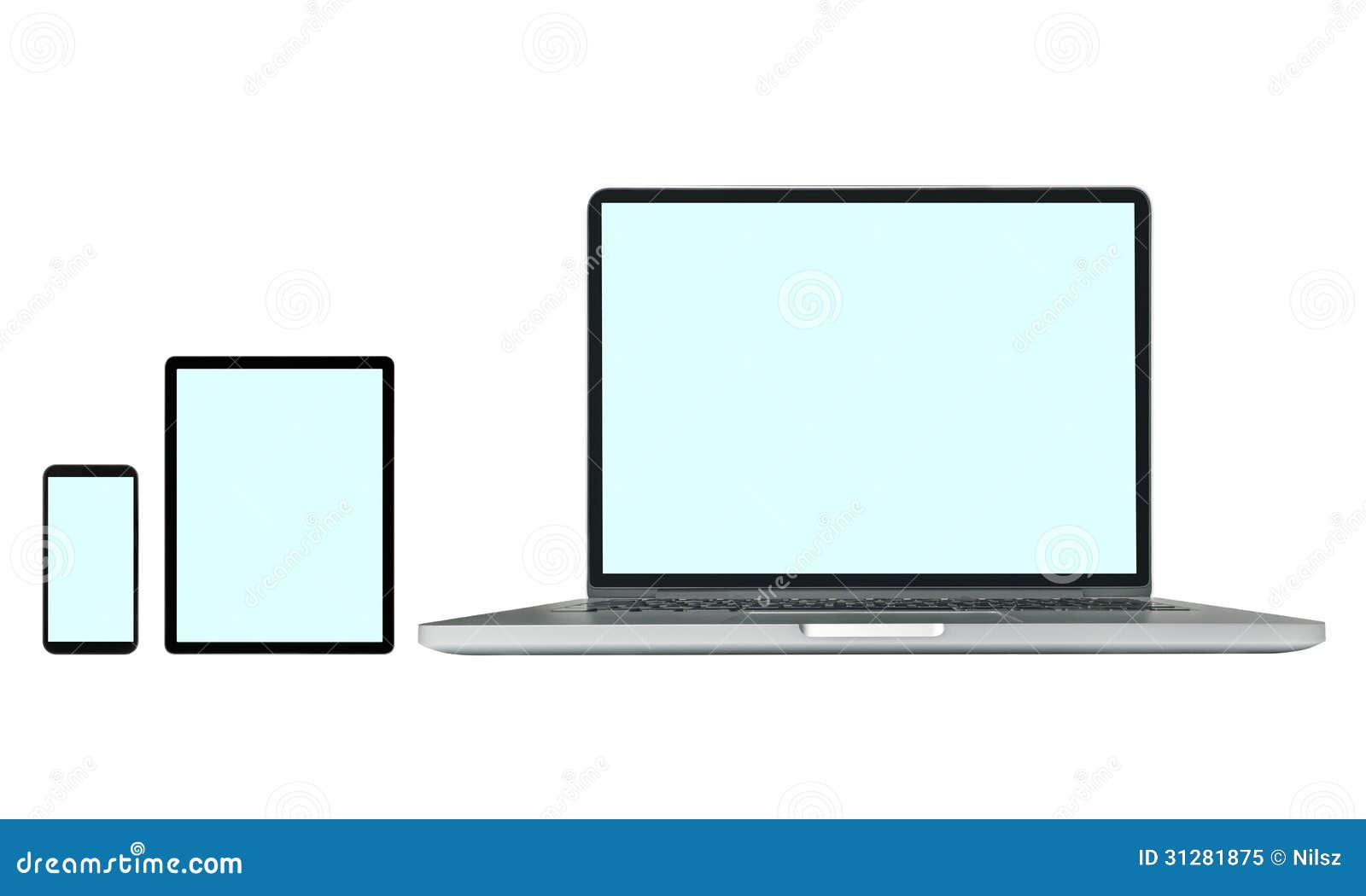 Blank Mobile Device Screens Stock Image - Image of telephone, equipment ...