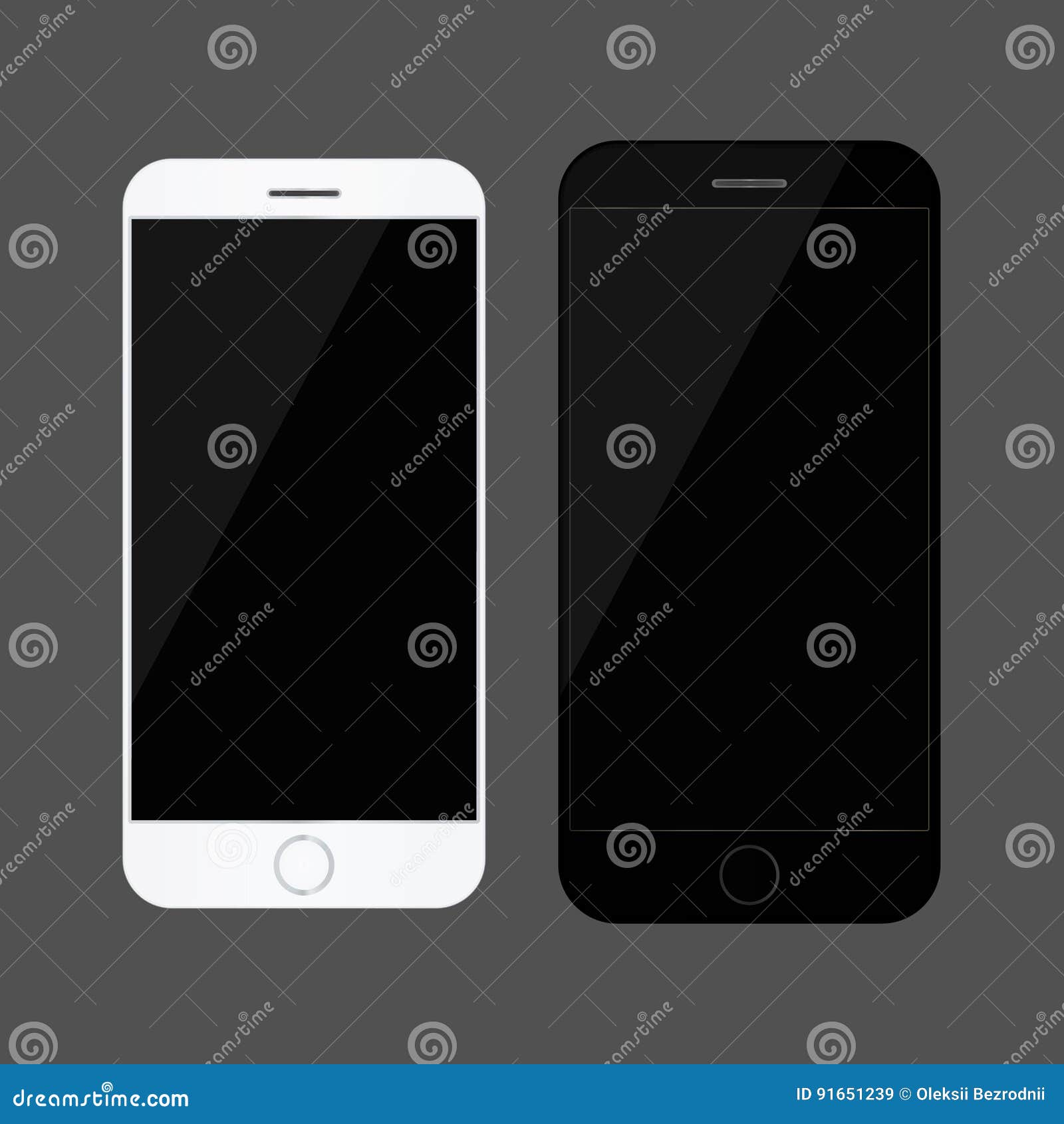 Blank Mobile Phone Smartphone Mockup Stock Vector - Illustration of ...