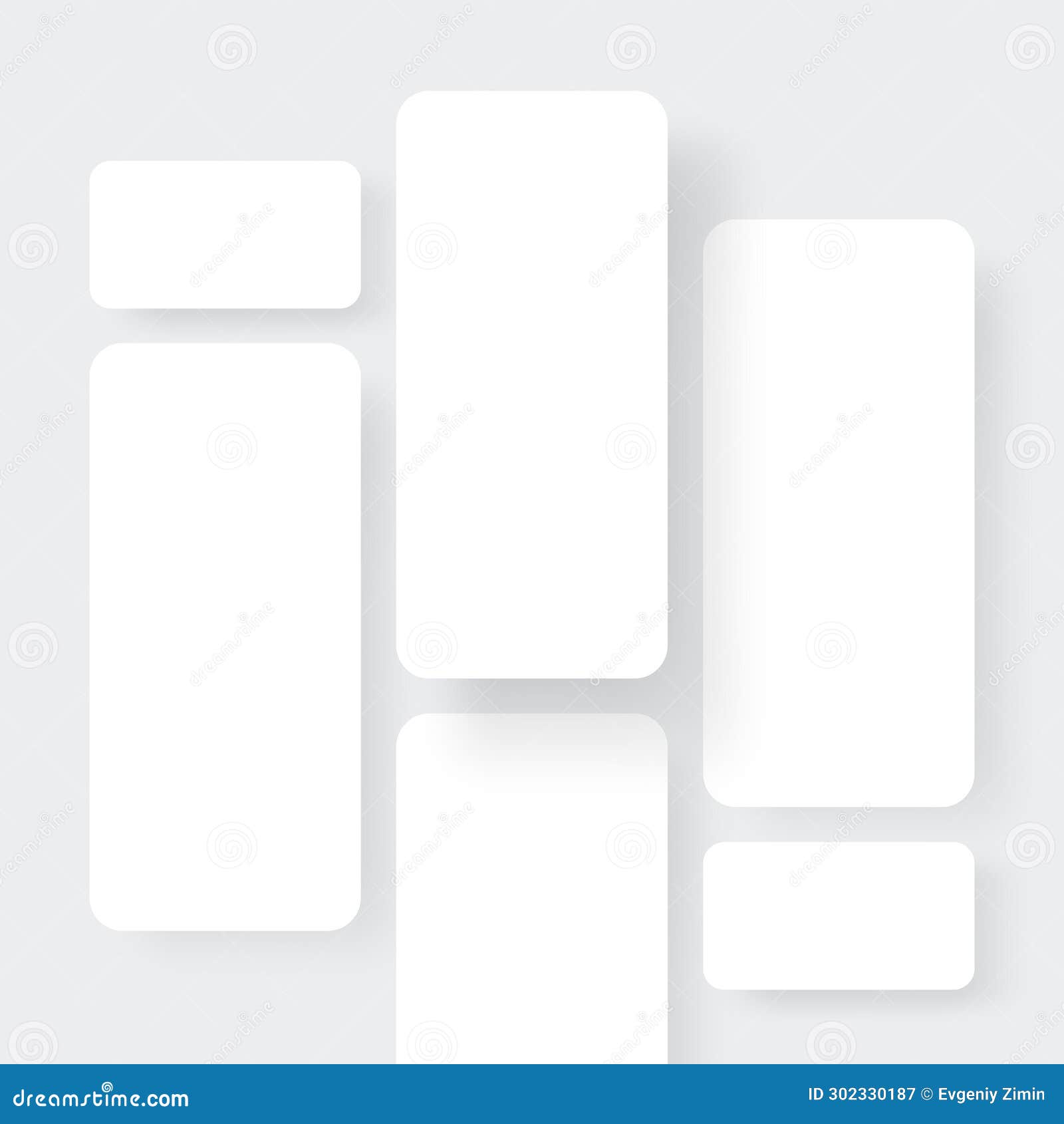 Blank Mobile Screens for App Design Showcase Stock Illustration ...