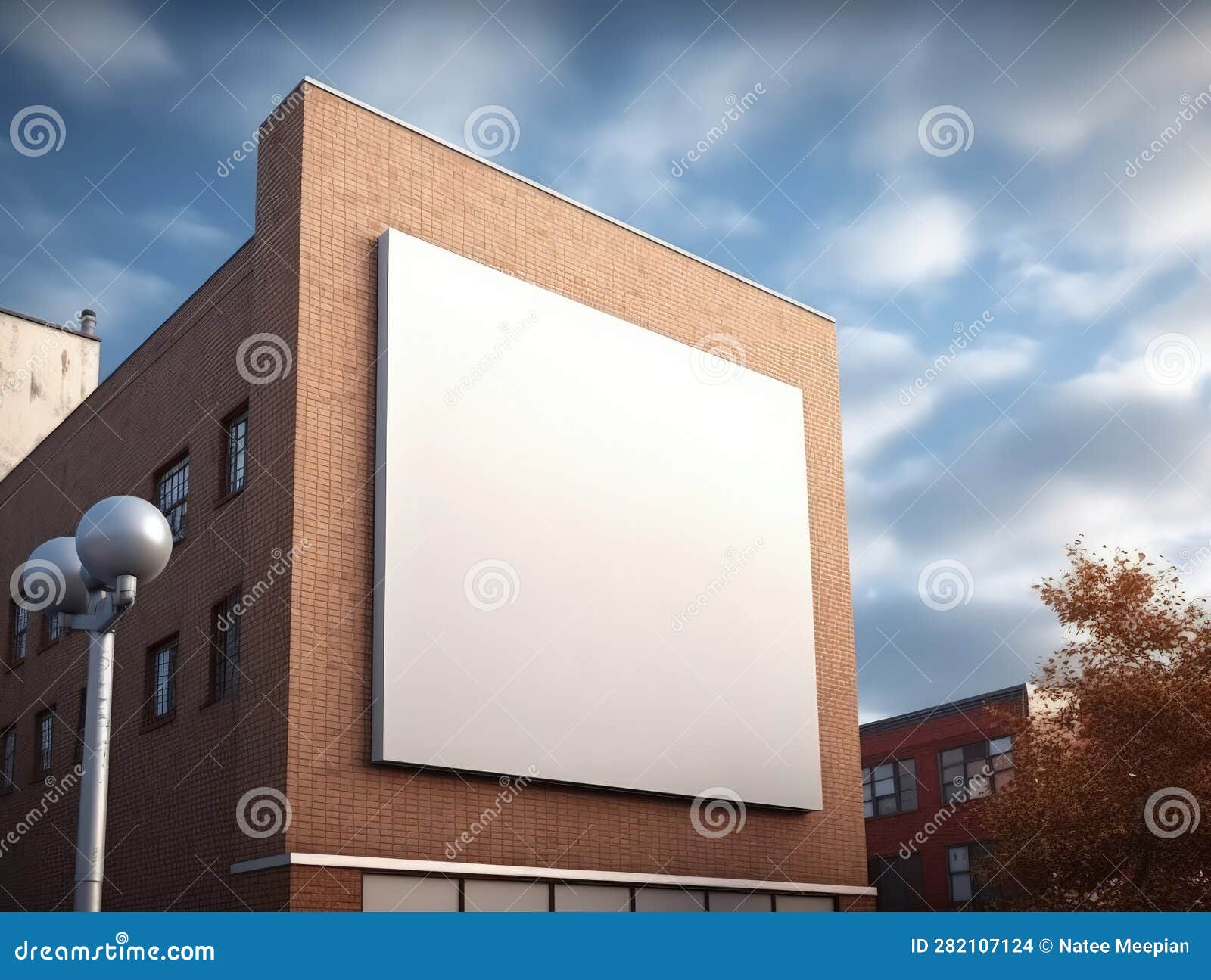 Blank Mock Up Sign on the Building, Advertising Board for Display ...