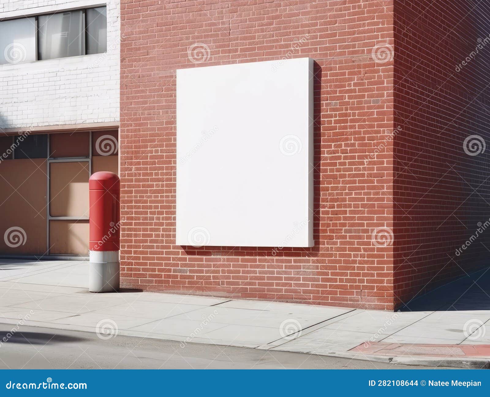 Blank Mock Up Sign on the Building, Advertising Board for Display ...