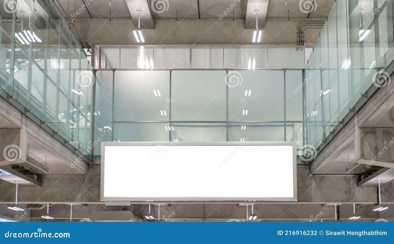 Blank Mock Up White Screen Light Box, Stand Display Indoor Stock Photo ...