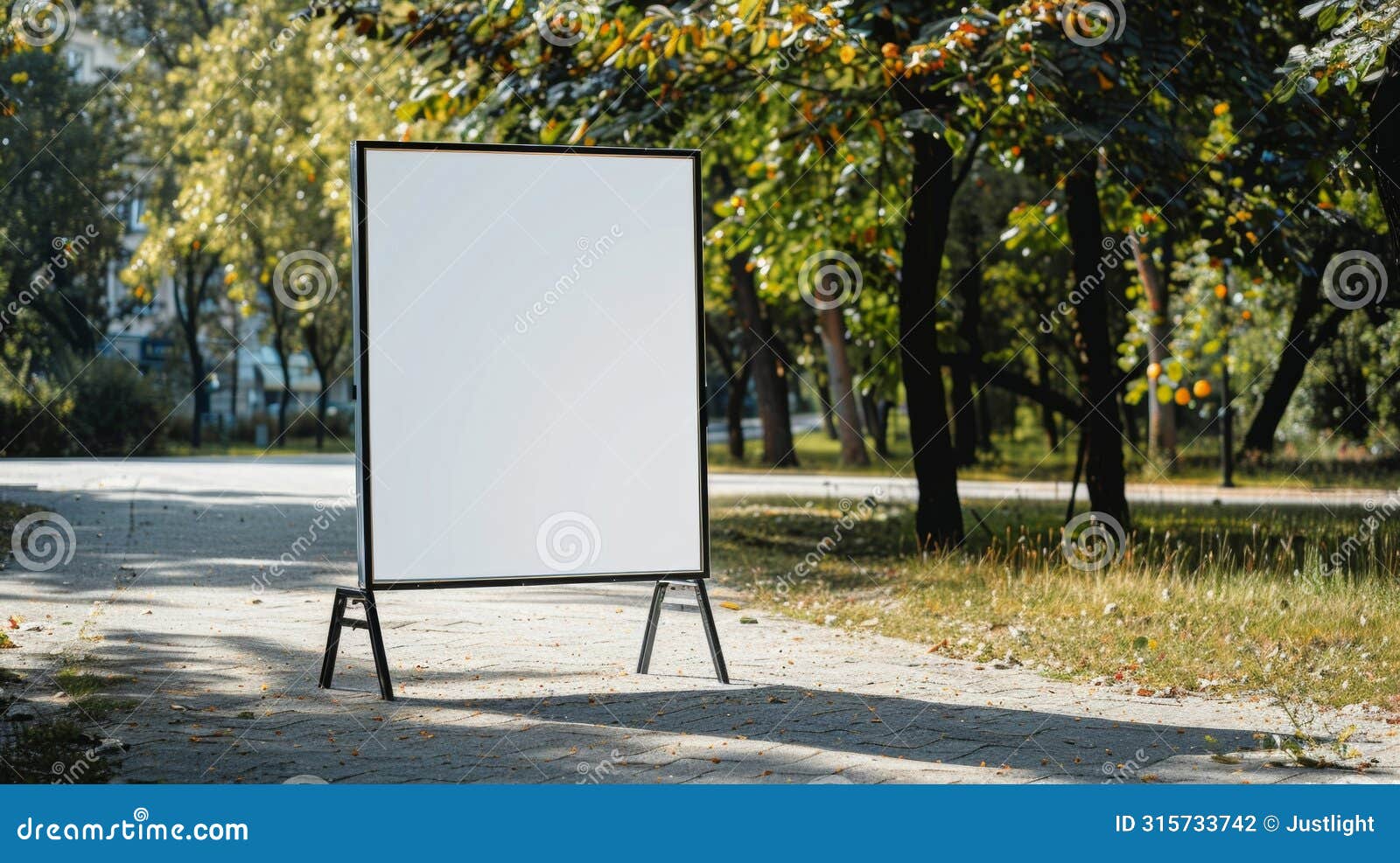 Blank Mockup of a Portable Sign with a Collapsible Frame for Easy ...