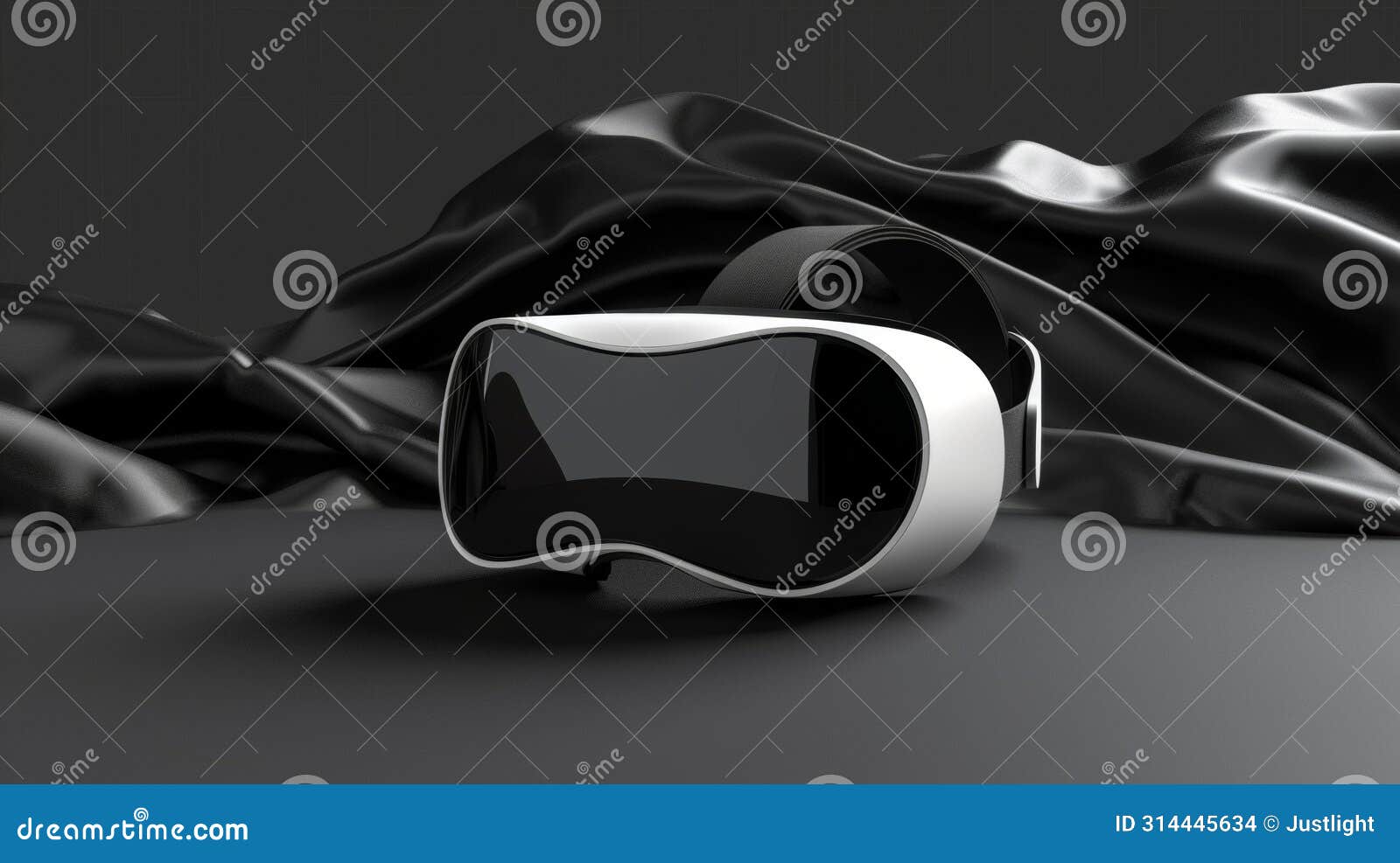 Blank Mockup of a Sleek and Compact VR Headset for Virtual Meetings and ...