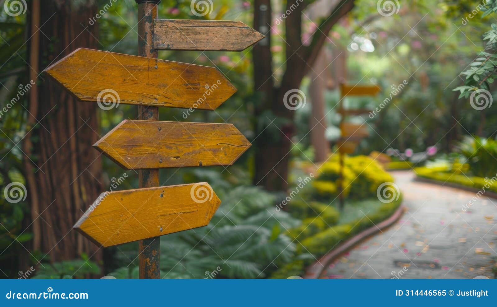 Blank Mockup of Themed Directional Signs Matching the Theme of Each ...