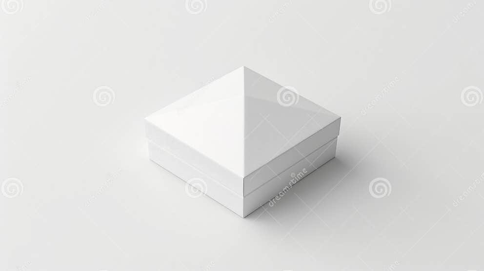 Blank Mockup of a Triangular Prism Box Perfect for Packaging Jewelry or ...