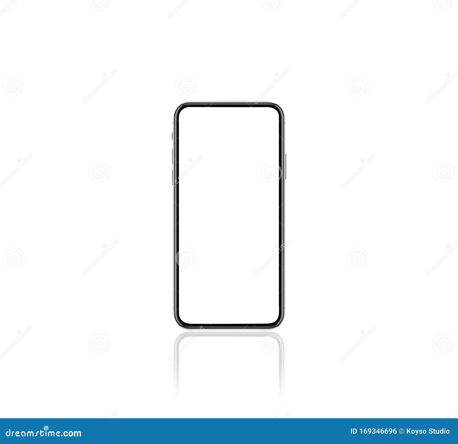Blank Modern Mobile Phone Isolated on White Background Stock Photo ...