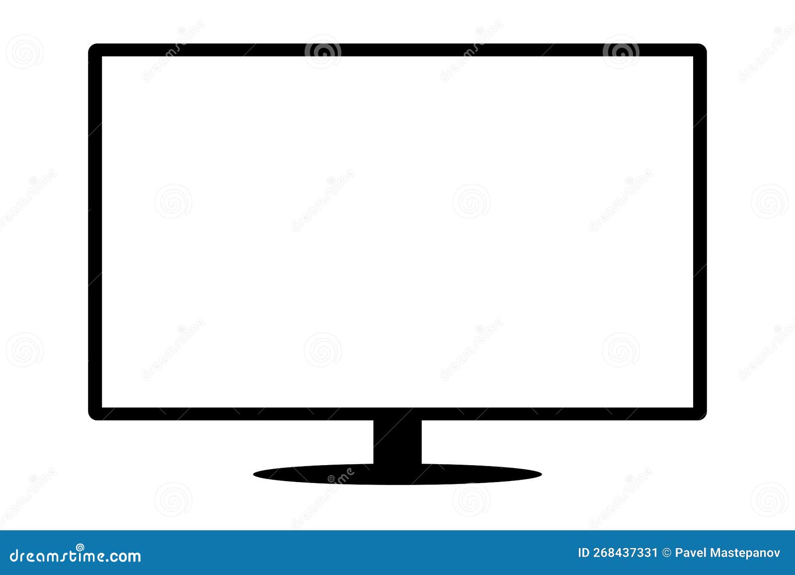 Blank Modern Tv Screen Template Stock Vector - Illustration of template ...