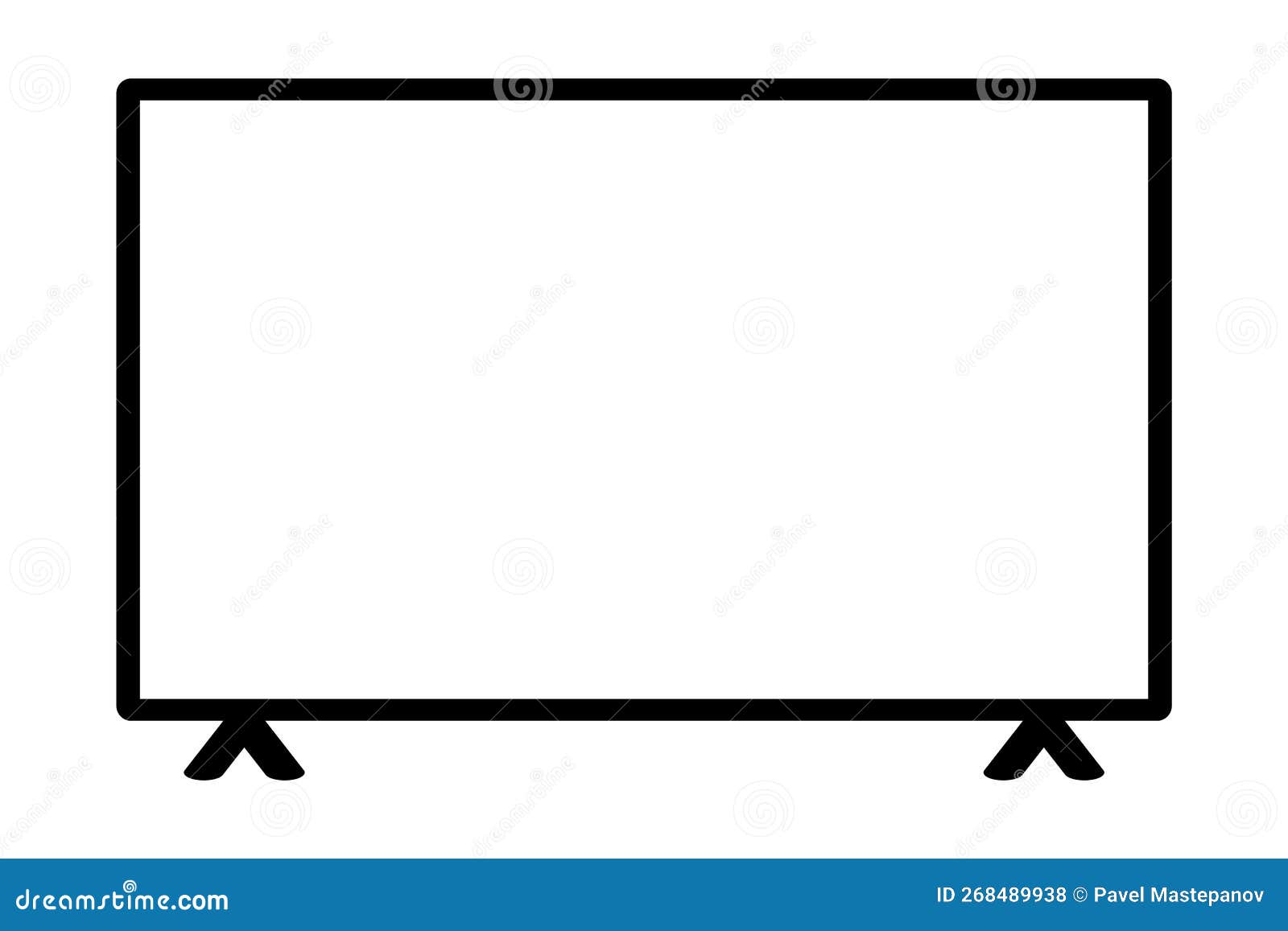 Blank Modern Tv Screen Template Stock Vector - Illustration of display ...