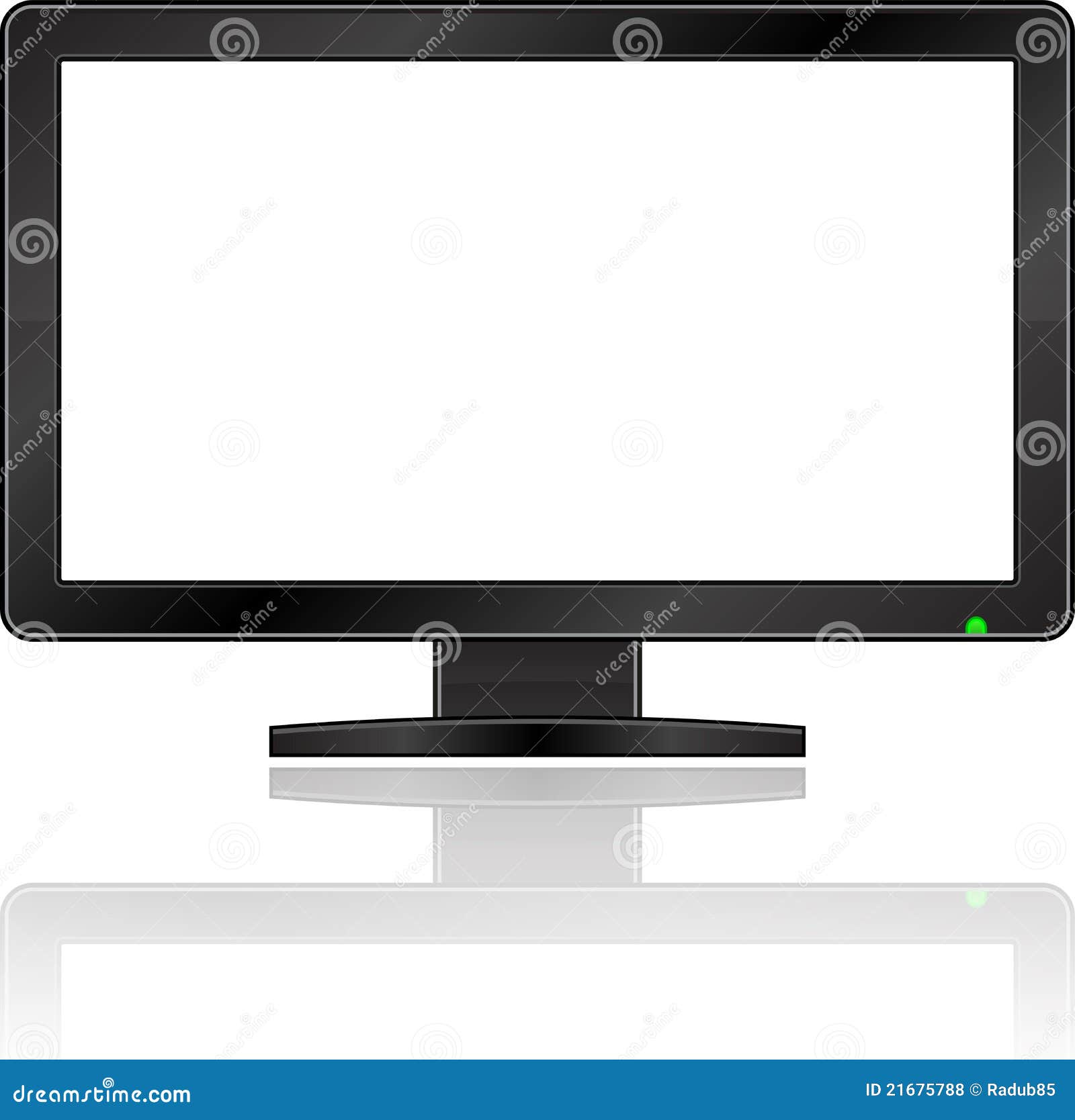 Blank Monitor stock illustration. Illustration of flat - 21675788