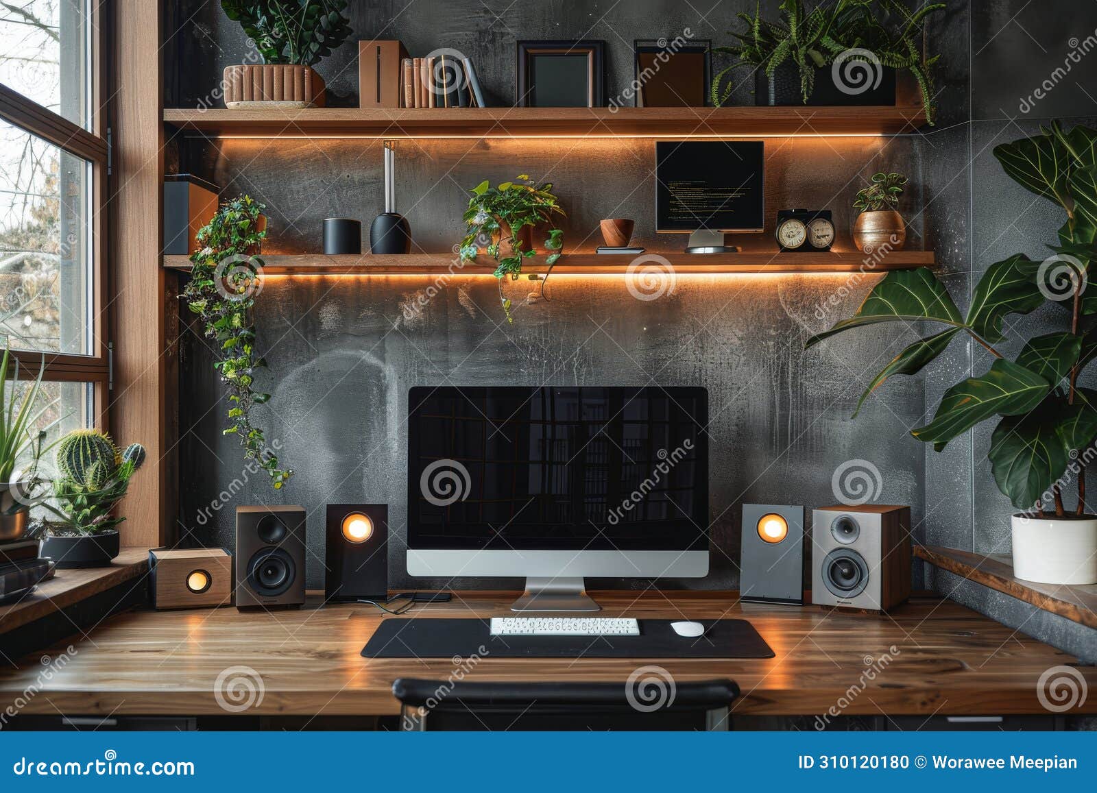 Blank Monitor Computer Screen. Technology Concept Stock Photo - Image ...