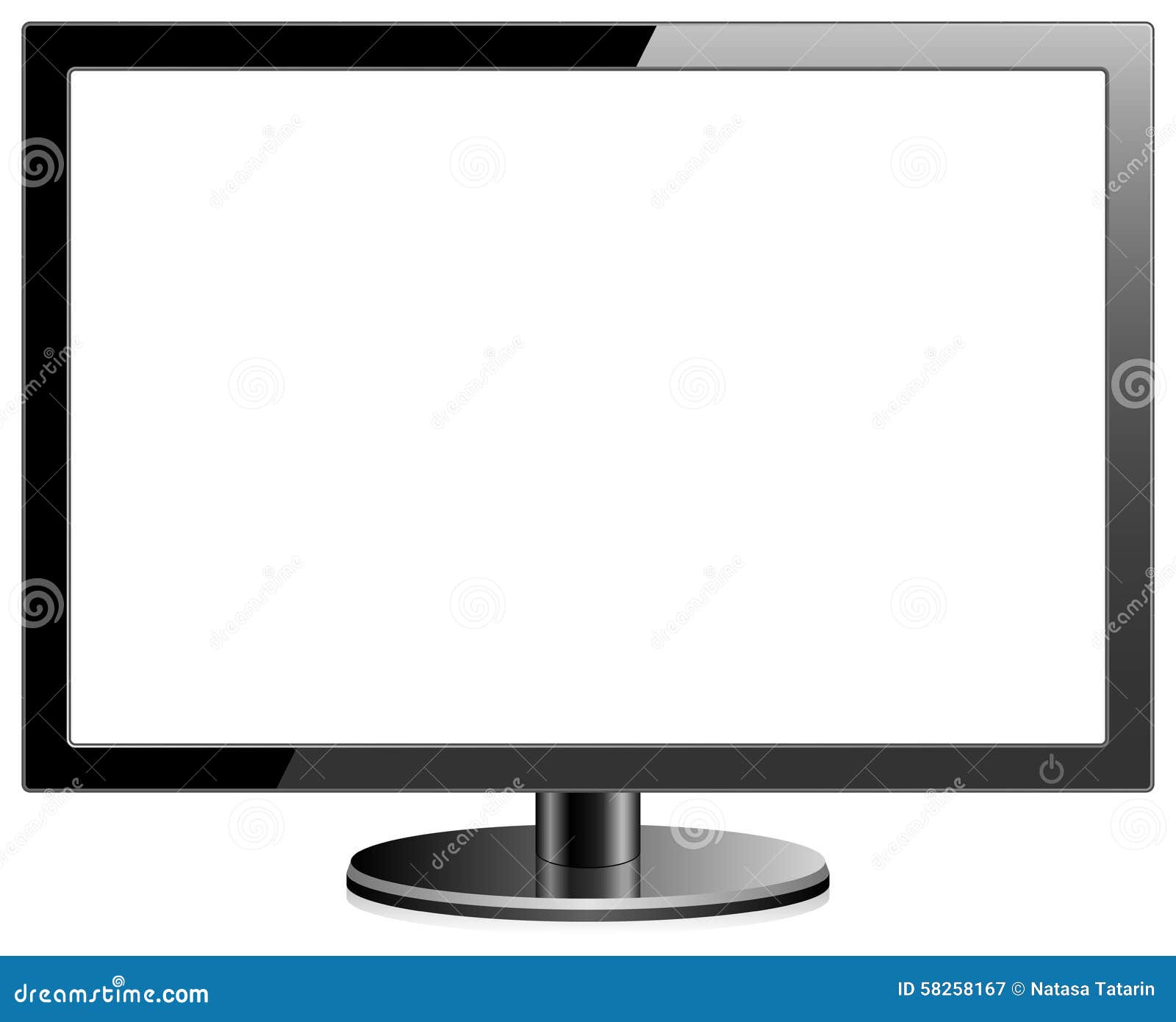 Blank monitor stock vector. Illustration of wide, white - 58258167