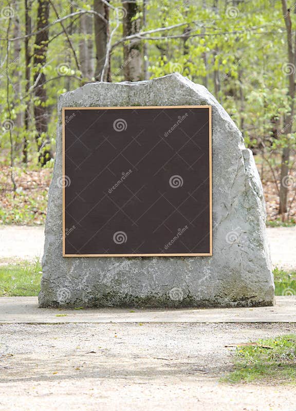 Blank Monument on a Rock Ready for Text. Stock Photo - Image of huge ...