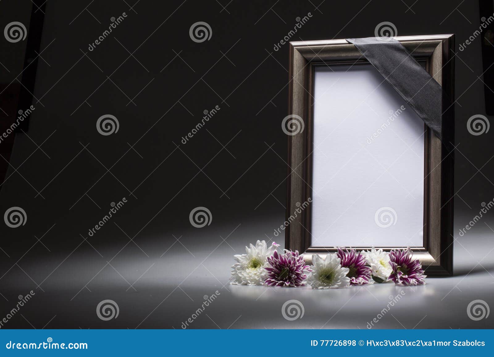 Blank Mourning Frame for Sympathy Card Stock Photo - Image of card ...
