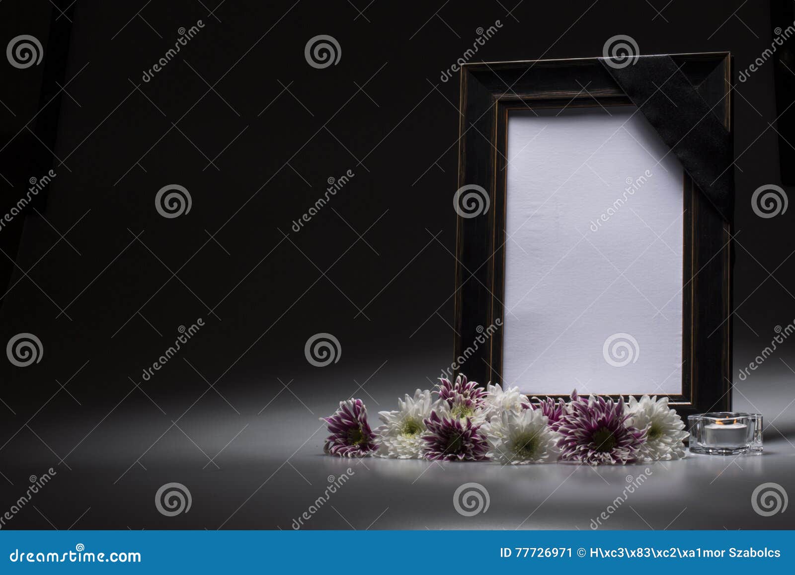 Blank Mourning Frame for Sympathy Card Stock Image - Image of ...