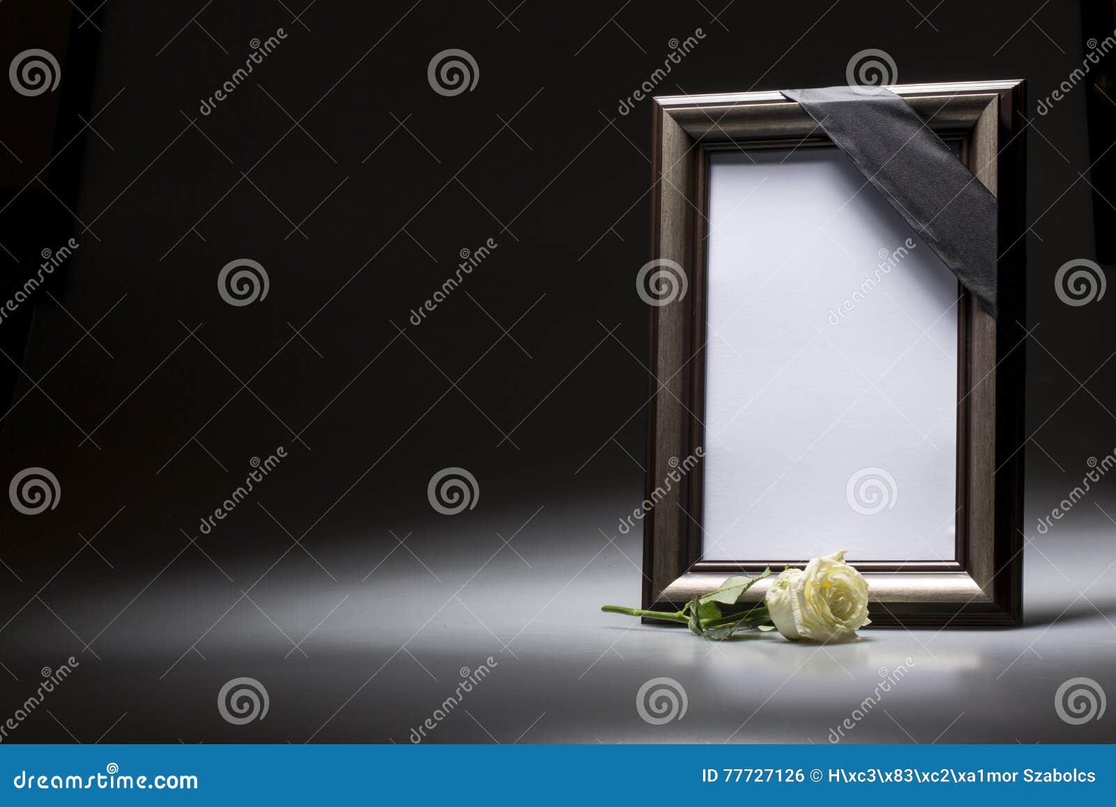 Blank Mourning Frame For Sympathy Card Stock Photography ...