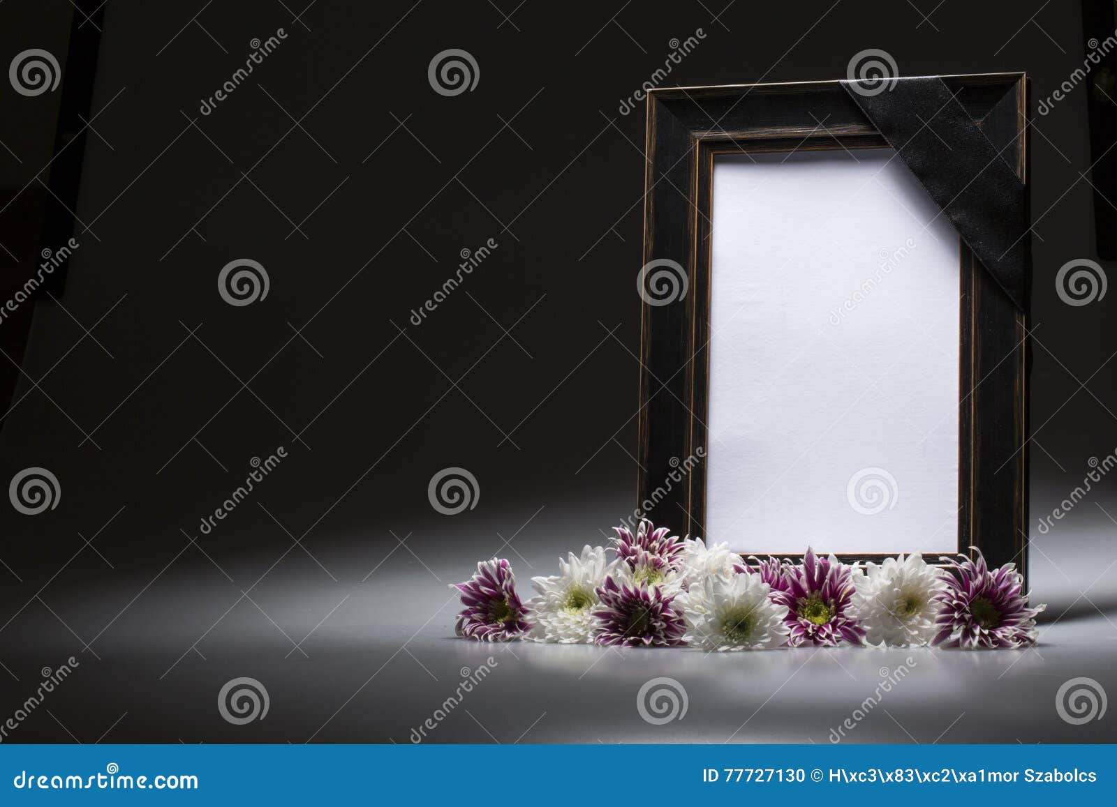 Blank Mourning Frame for Sympathy Card Stock Photo - Image of ...