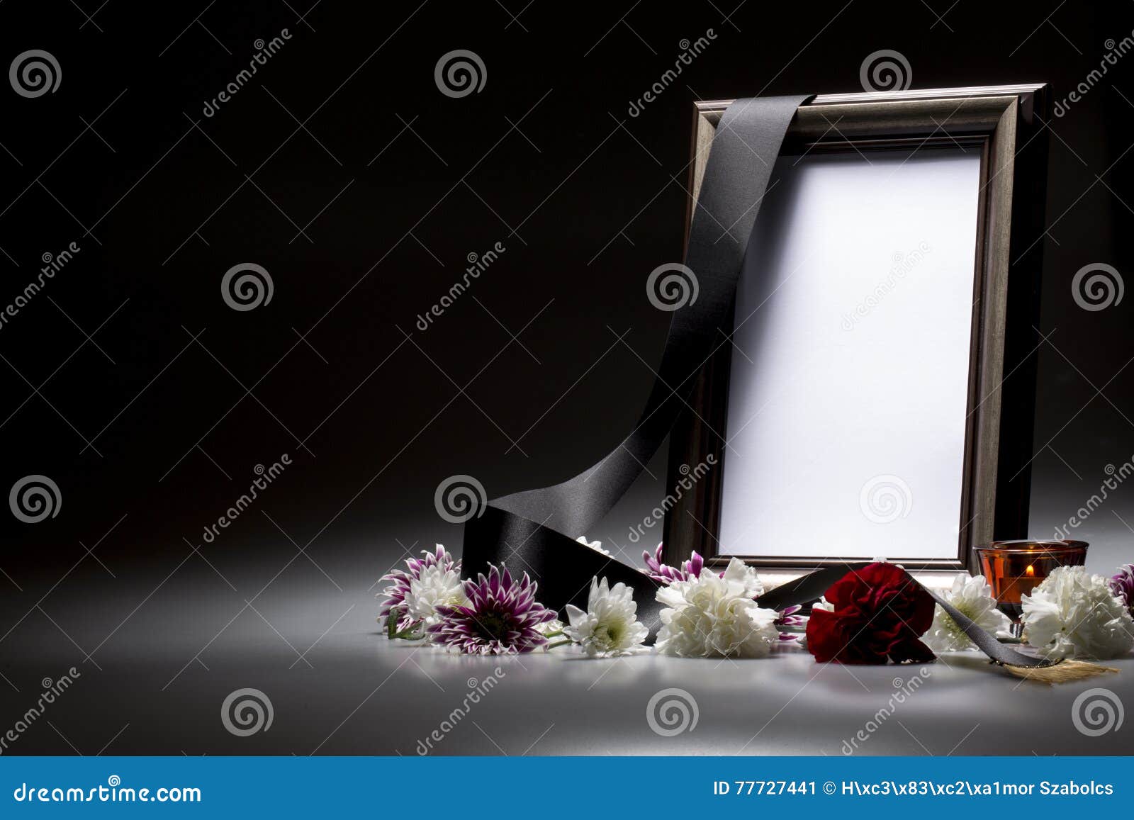 Blank Mourning Frame for Sympathy Card Stock Image - Image of ...