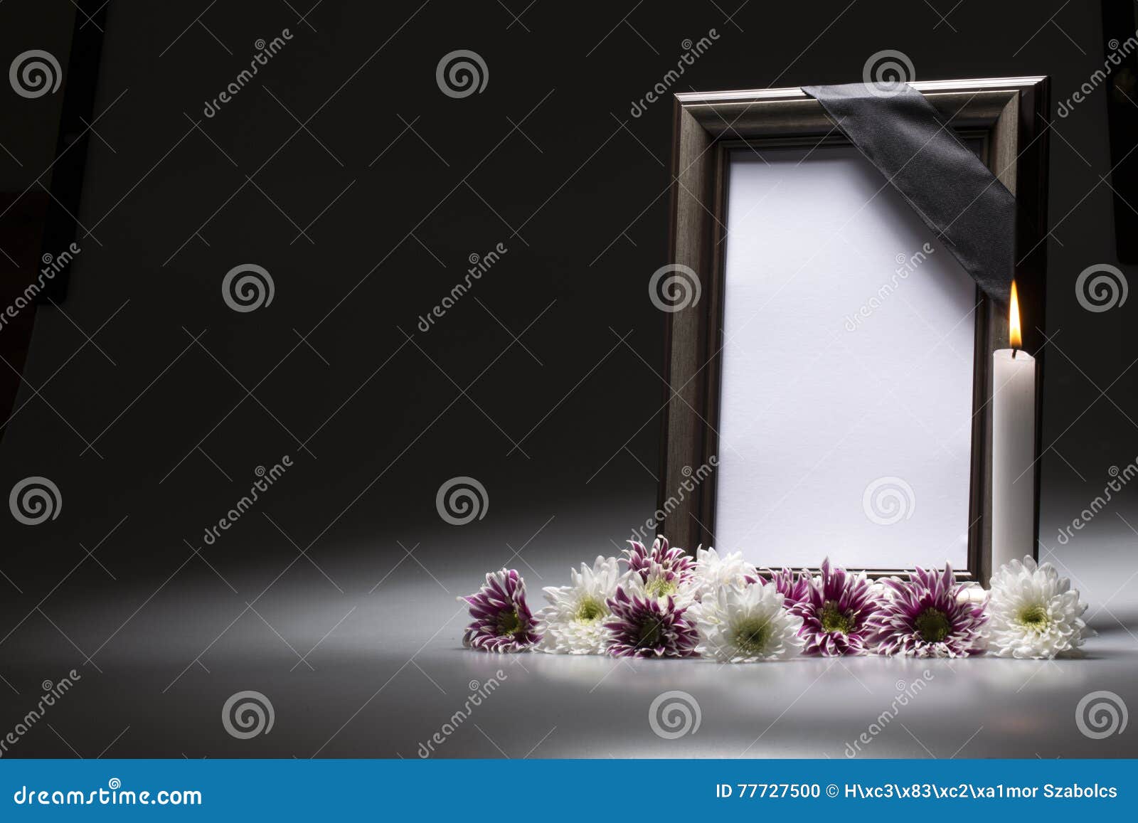 Blank Mourning Frame for Sympathy Card Stock Photo - Image of dark ...