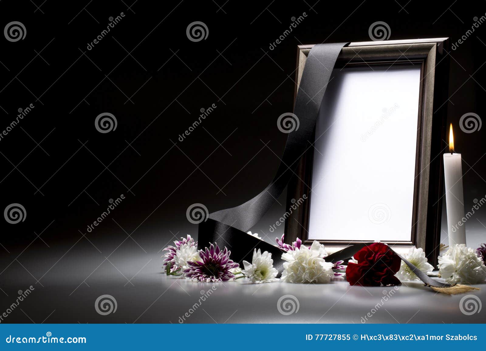 Blank Mourning Frame For Condolence Card Royalty-Free Stock Image ...