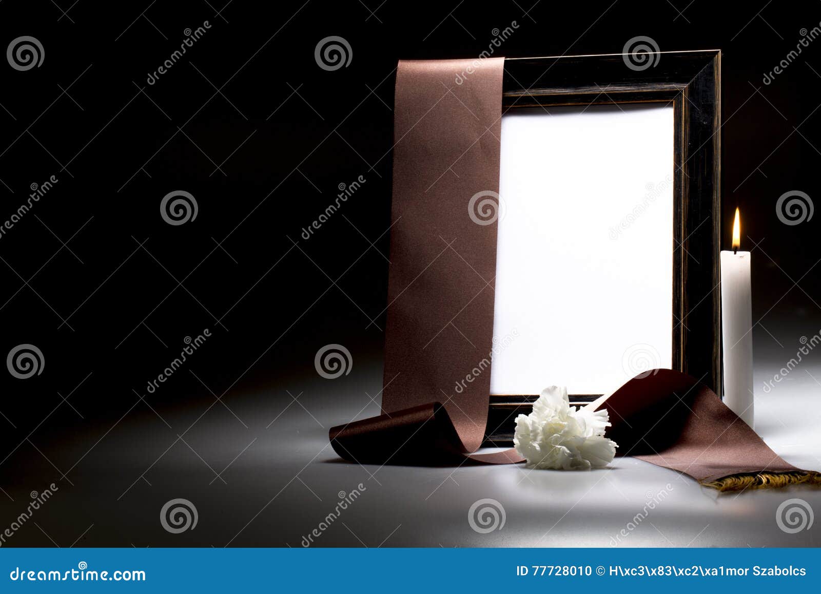 Blank Mourning Frame for Sympathy Card Stock Photo - Image of mourning ...