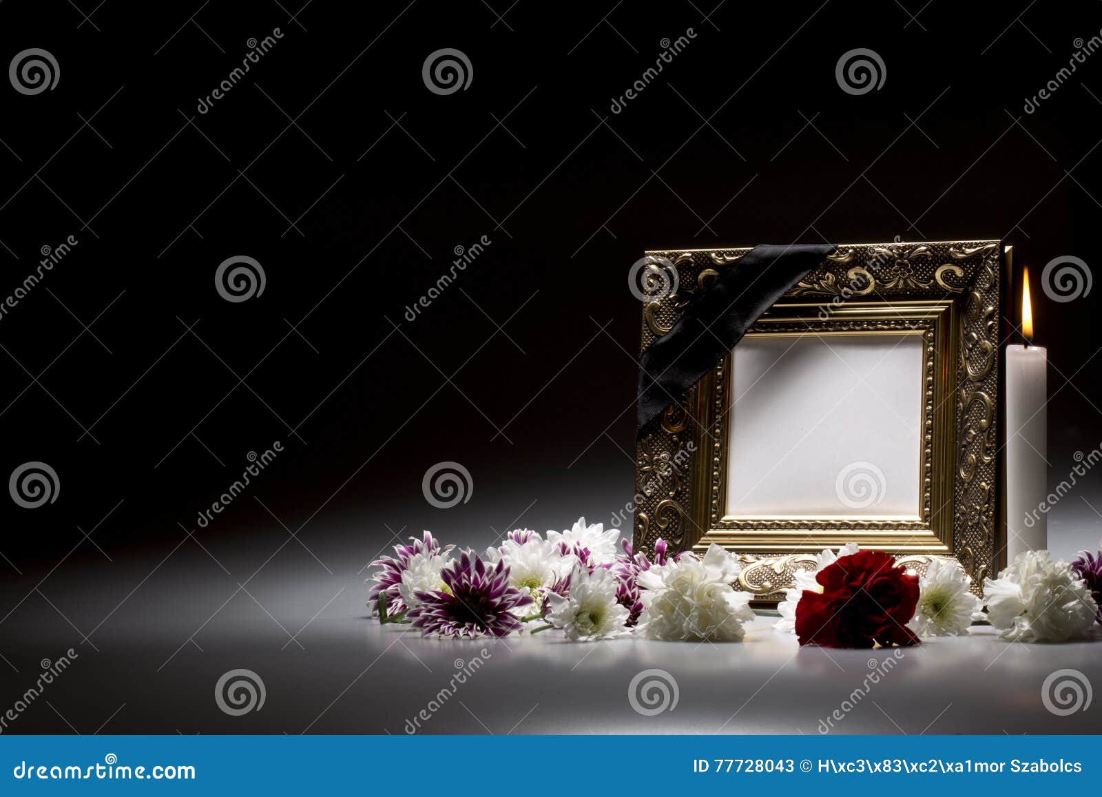Blank Mourning Frame For Sympathy Card Royalty-Free Stock Photography ...