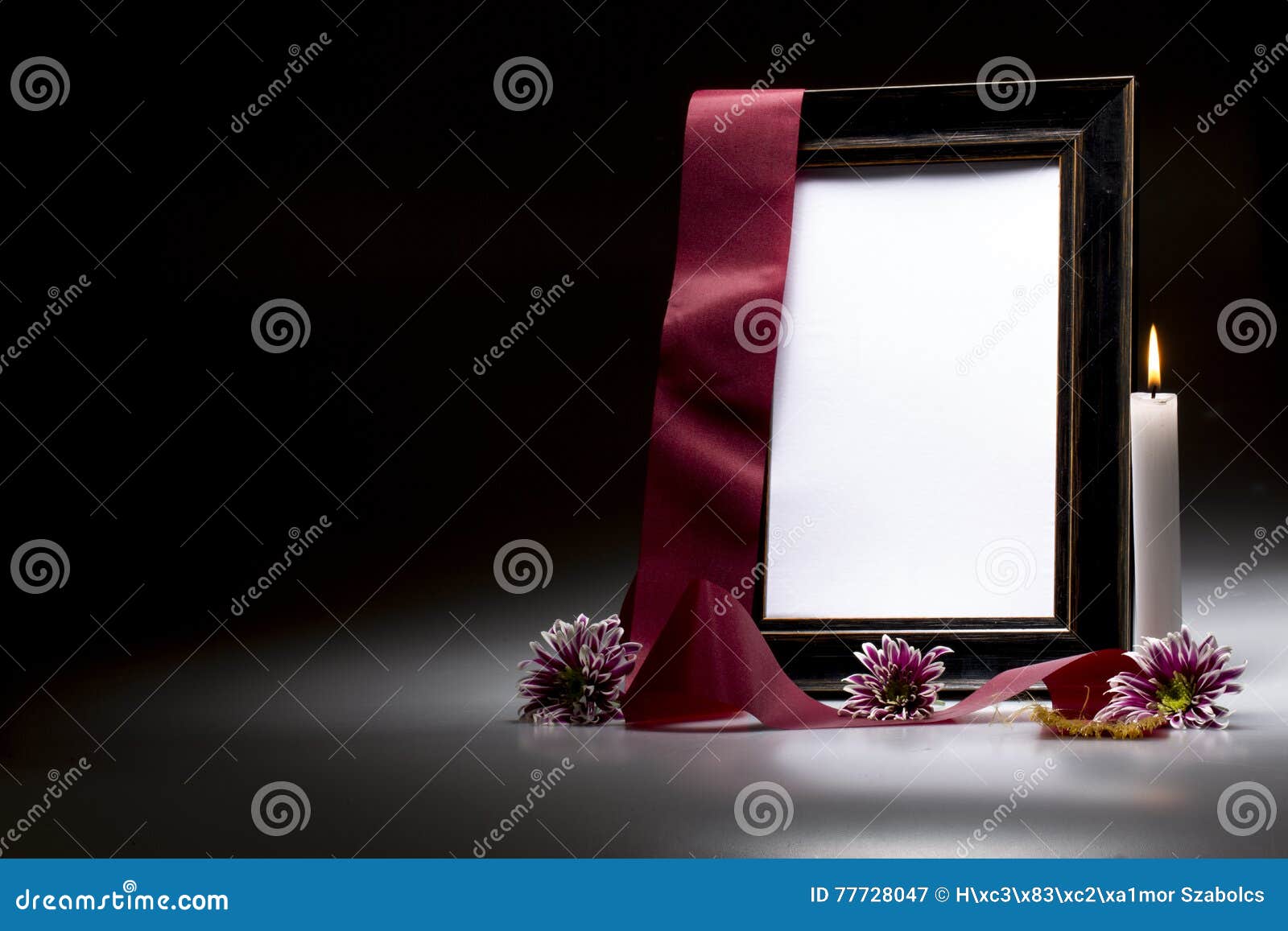 Blank Mourning Frame for Sympathy Card Stock Image - Image of mourning ...