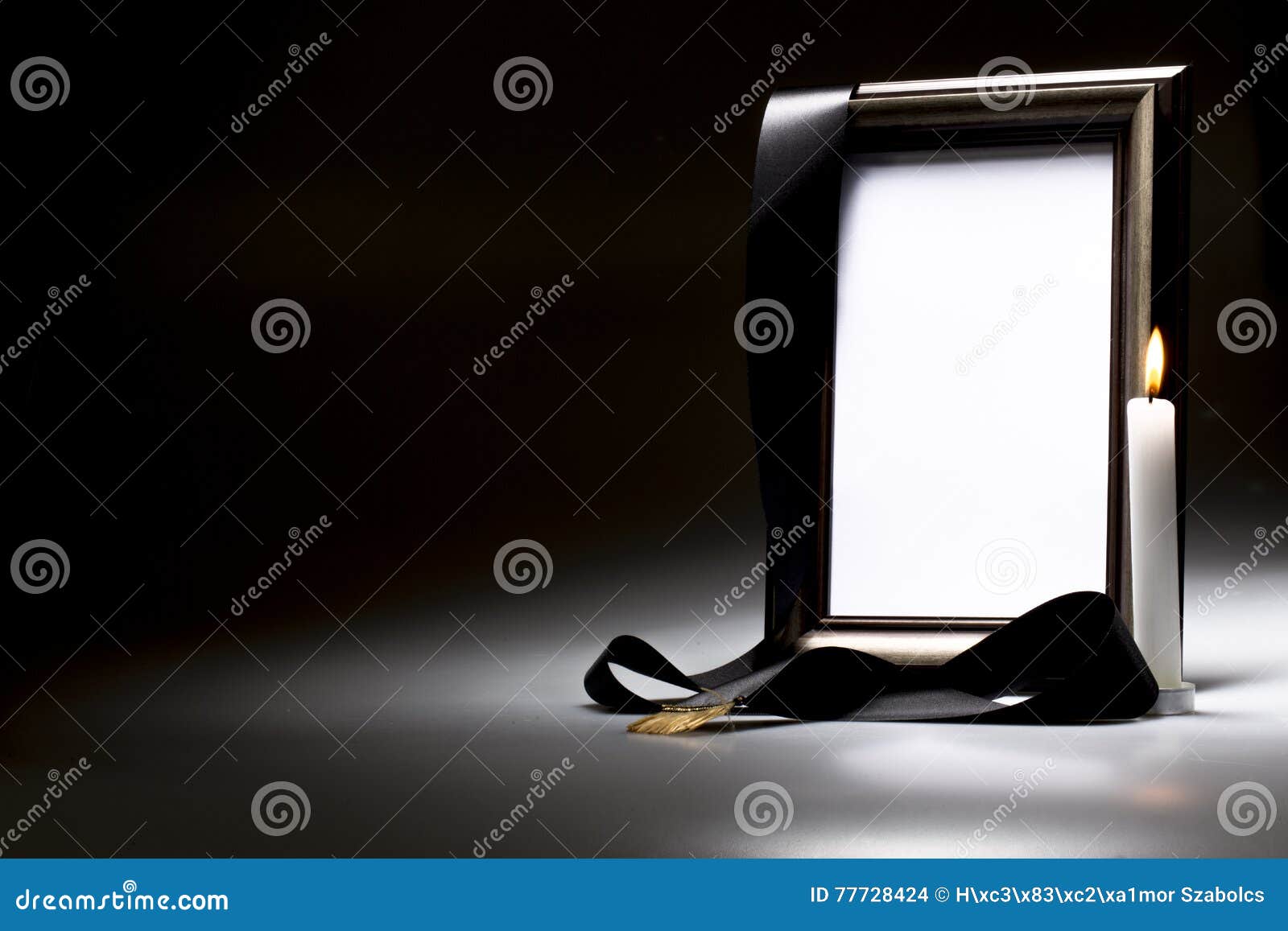 Blank Mourning Frame for Sympathy Card Stock Photo - Image of funeral ...