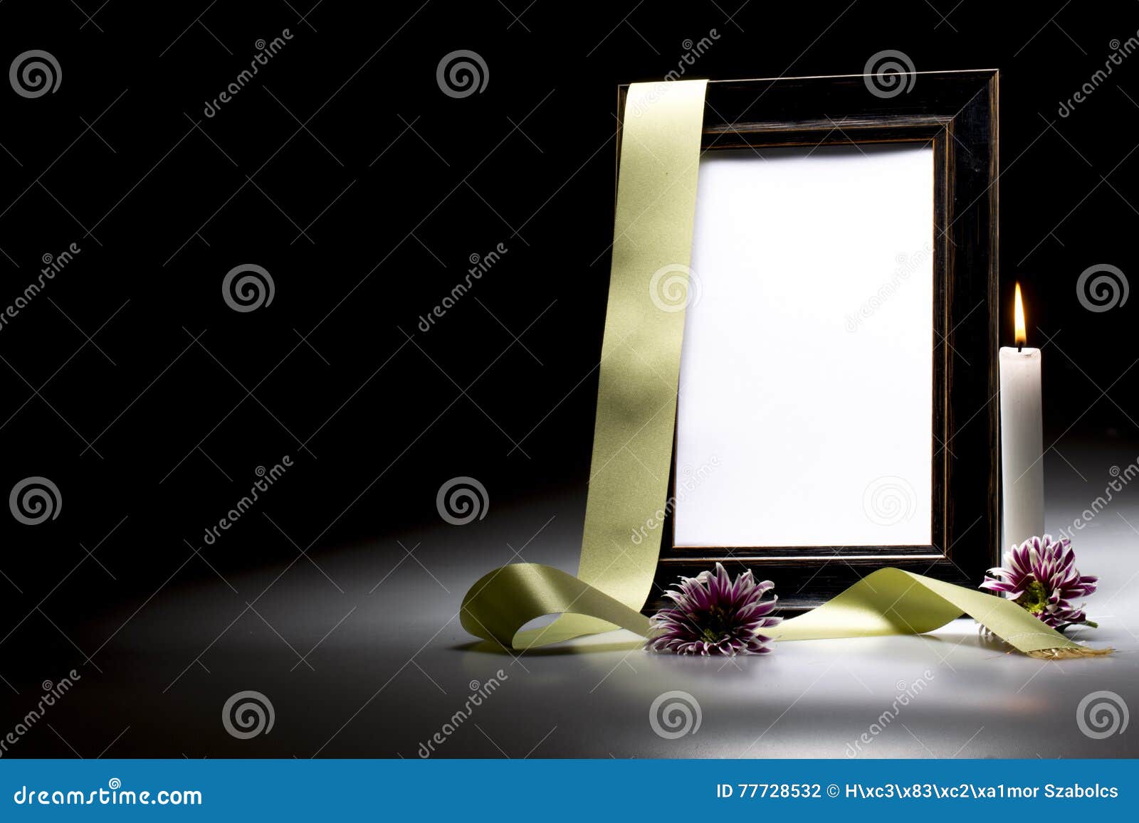 Blank Mourning Frame for Sympathy Card Stock Photo - Image of light ...