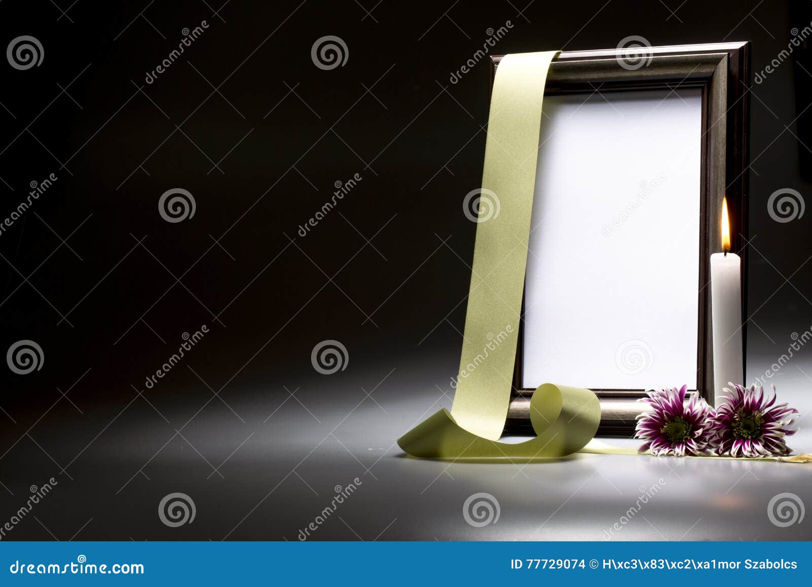 Blank Mourning Frame for Sympathy Card Stock Photo - Image of mournful ...