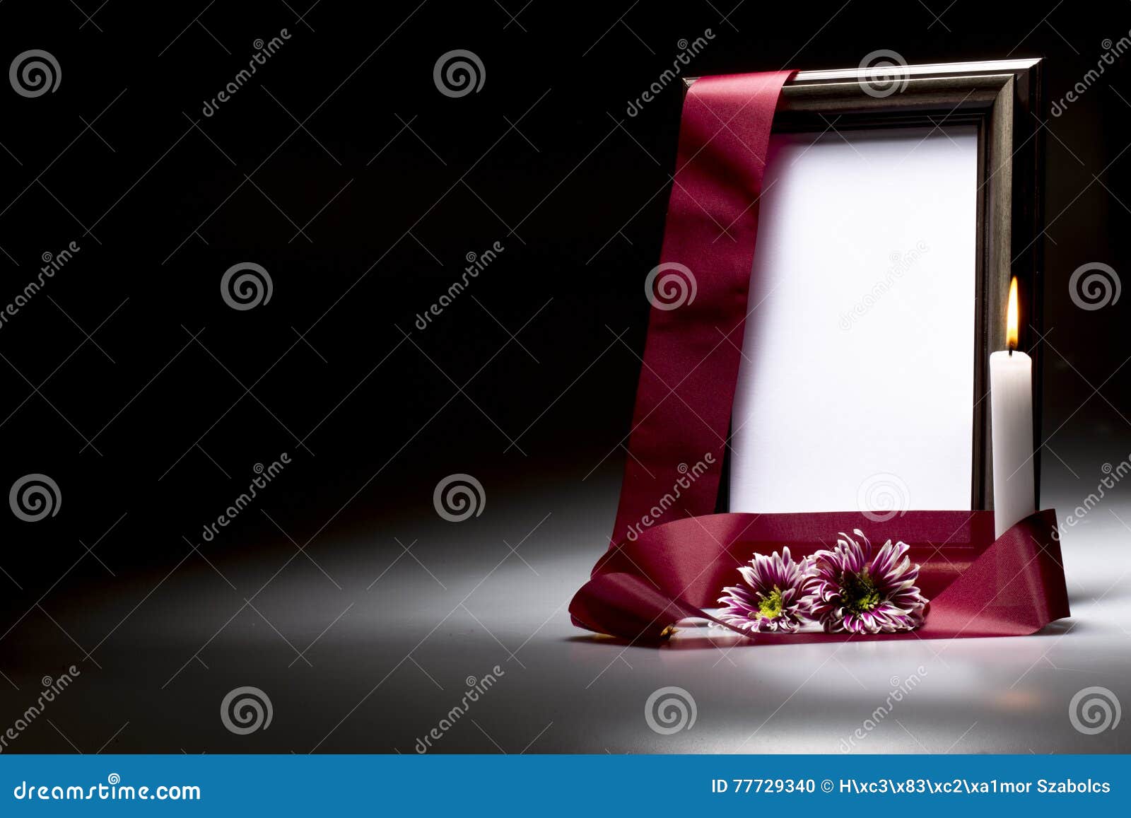 Blank Mourning Frame for Sympathy Card Stock Photo - Image of light ...