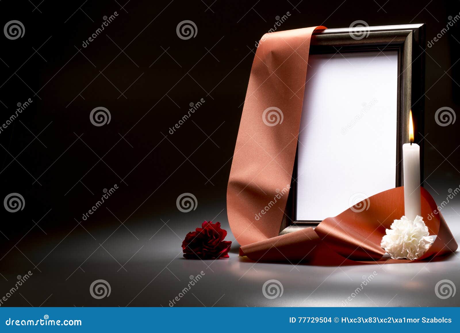 Blank Mourning Frame For Sympathy Card Stock Photography ...