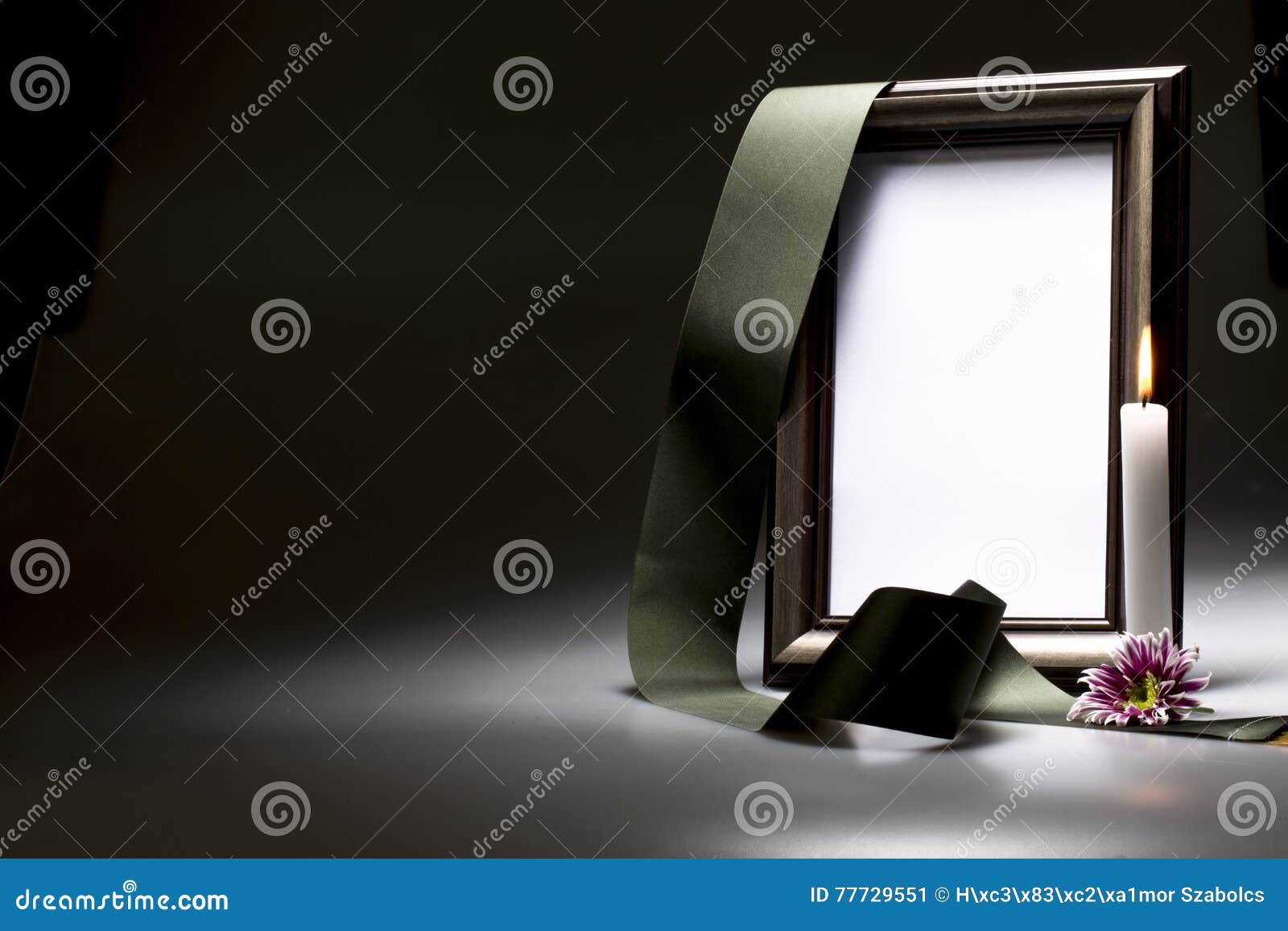 Blank Mourning Frame For Condolence Card Royalty-Free Stock Photo ...