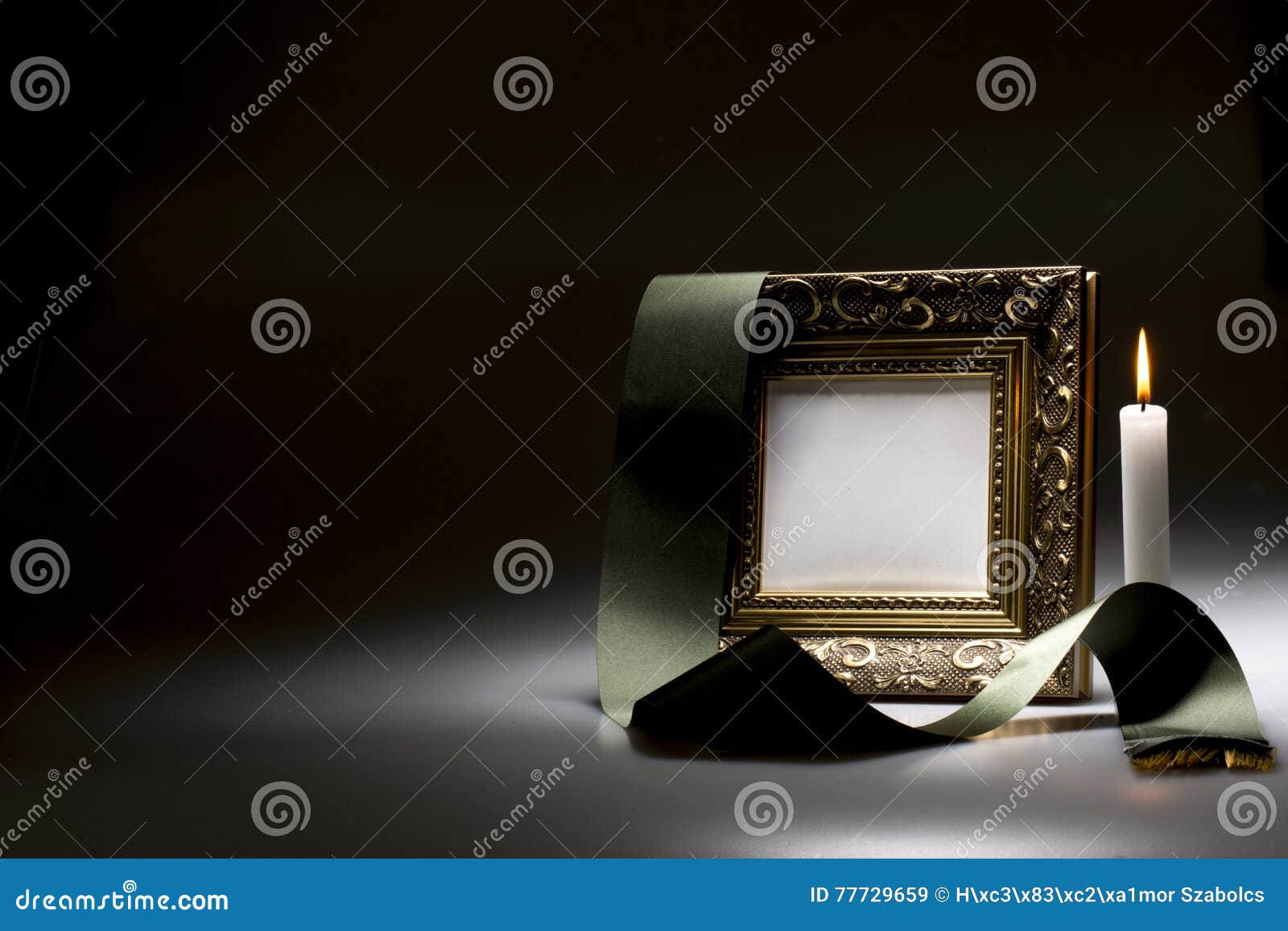 Blank Mourning Frame for Sympathy Card Stock Image - Image of light ...