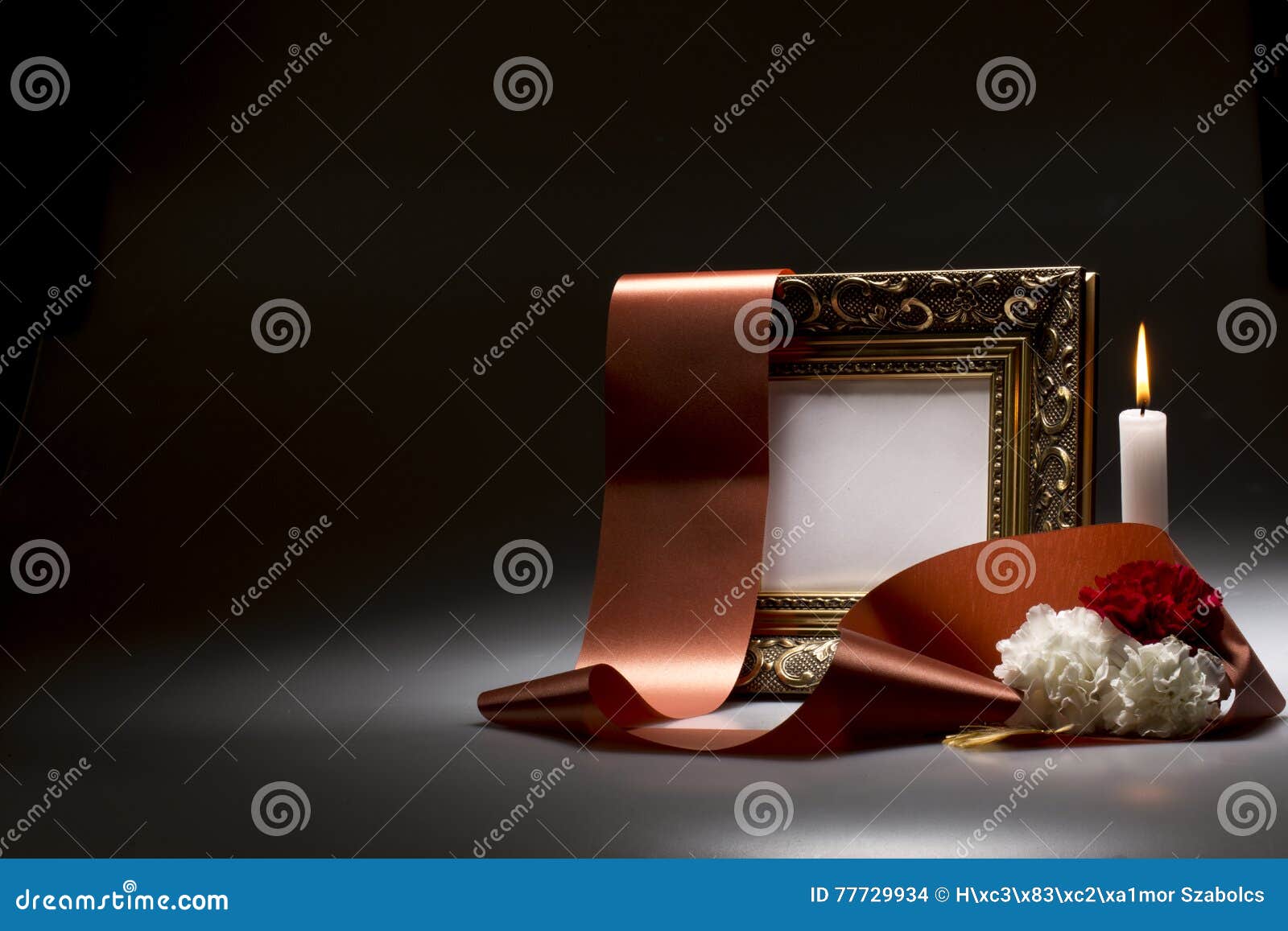 Blank Mourning Frame For Sympathy Card Stock Photo | CartoonDealer.com ...