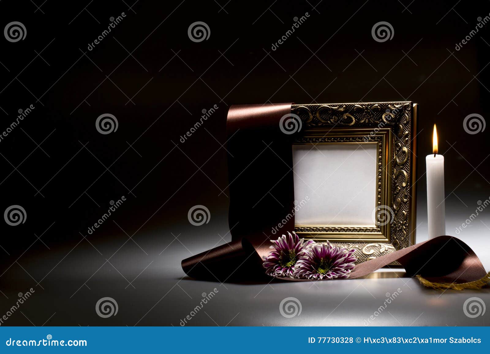 Blank Mourning Frame for Sympathy Card Stock Photo - Image of ...