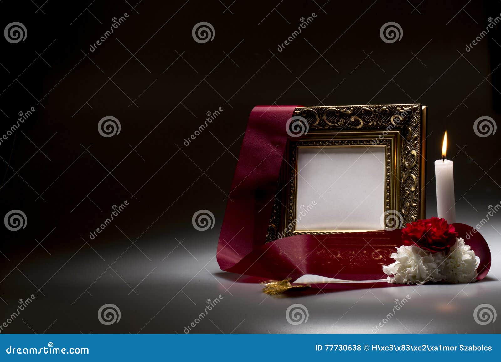 Blank Mourning Frame For Sympathy Card Stock Photography ...