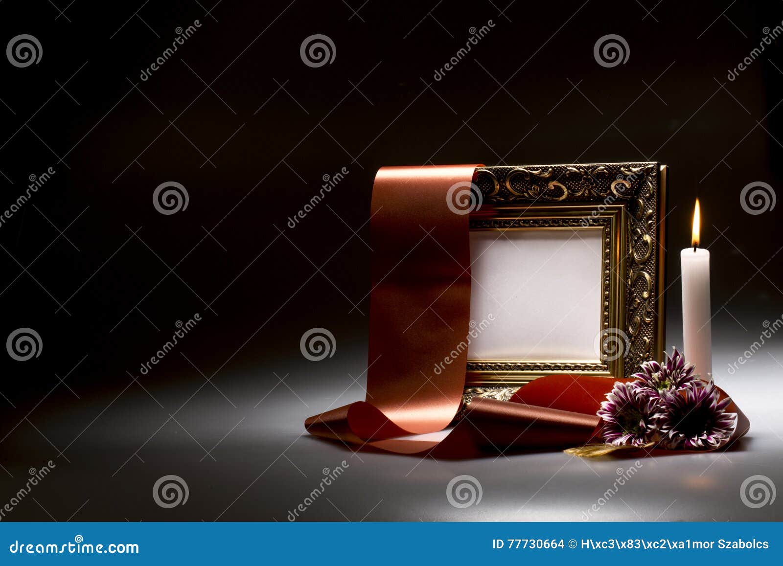 Blank Mourning Frame for Sympathy Card Stock Photo - Image of gold ...