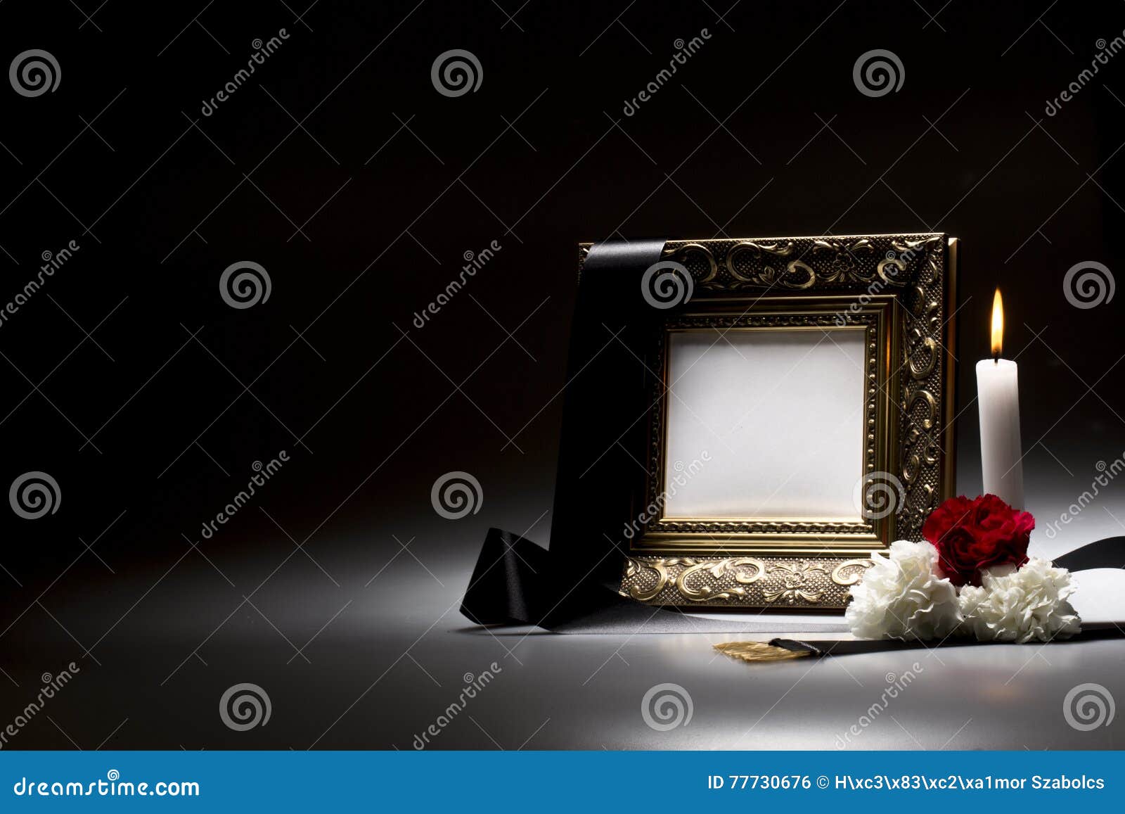 Blank Mourning Frame For Sympathy Card Royalty-Free Stock Image ...