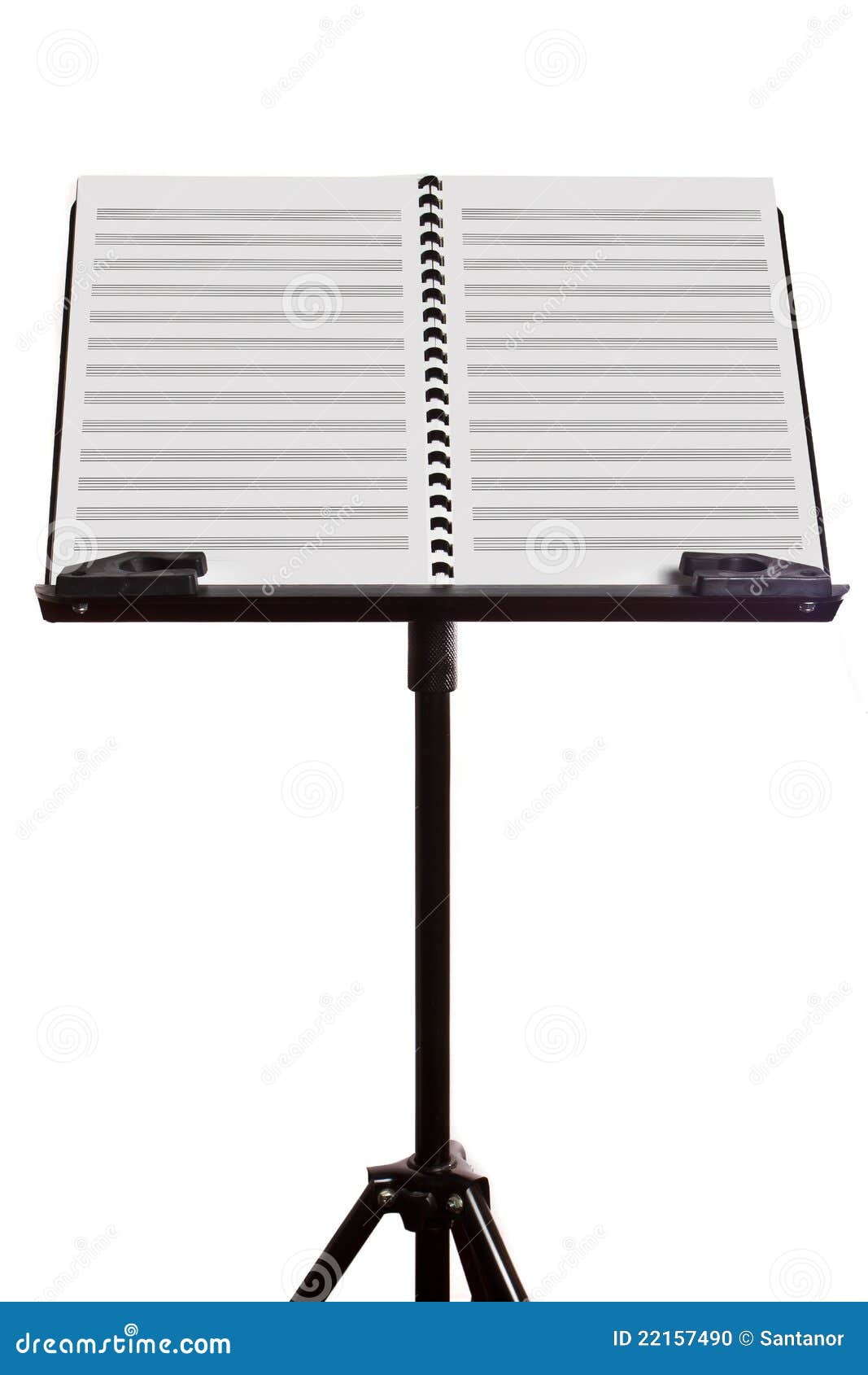 Blank music sheet on stand stock photo. Image of empty - 22157490