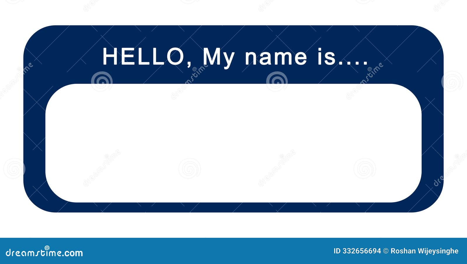Name Tag Sticker with Copy Space, Hello My Name is Stock Photo ...